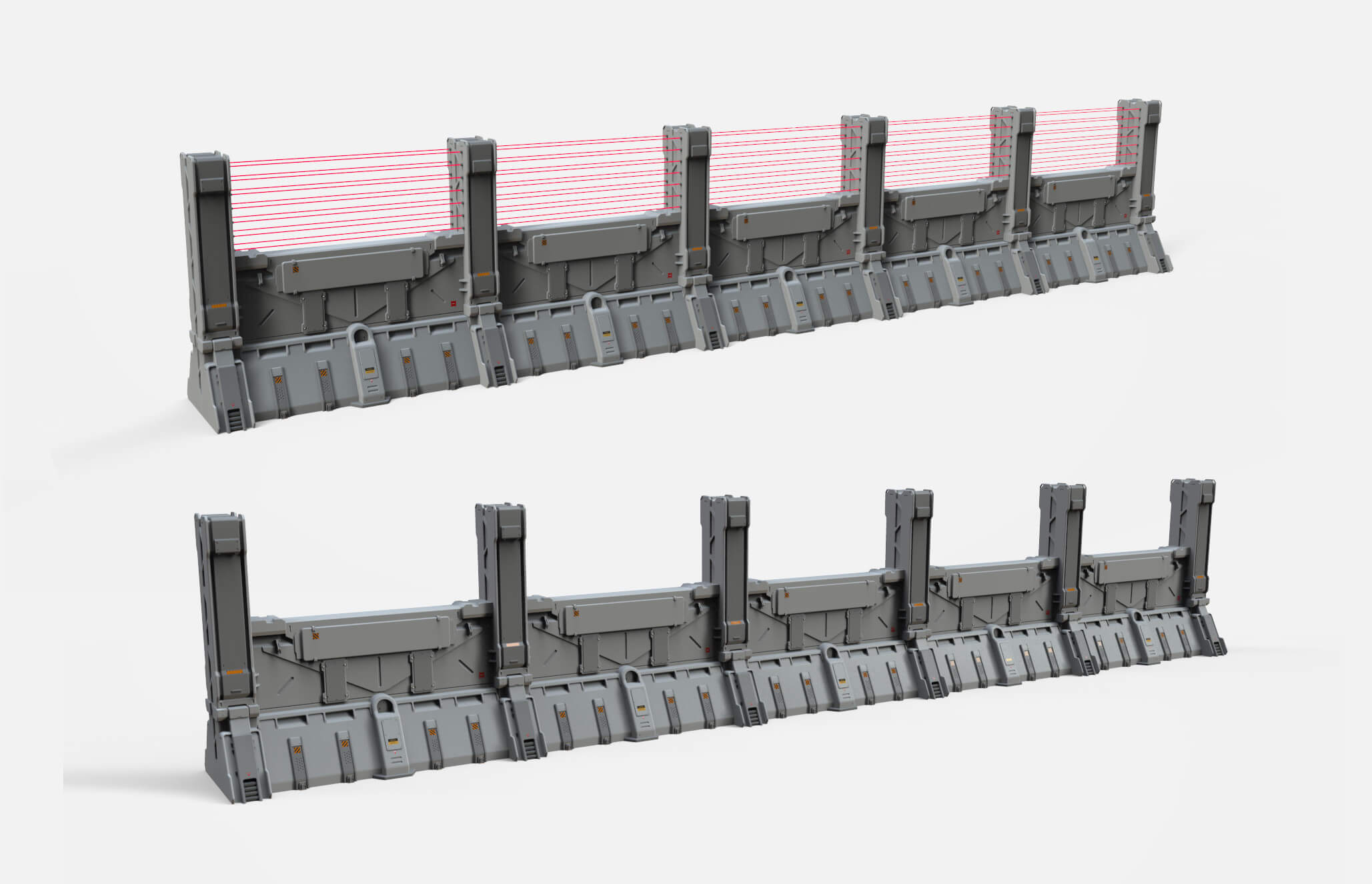 Sci-Fi Wall 2 - 3D Model by Chtazi