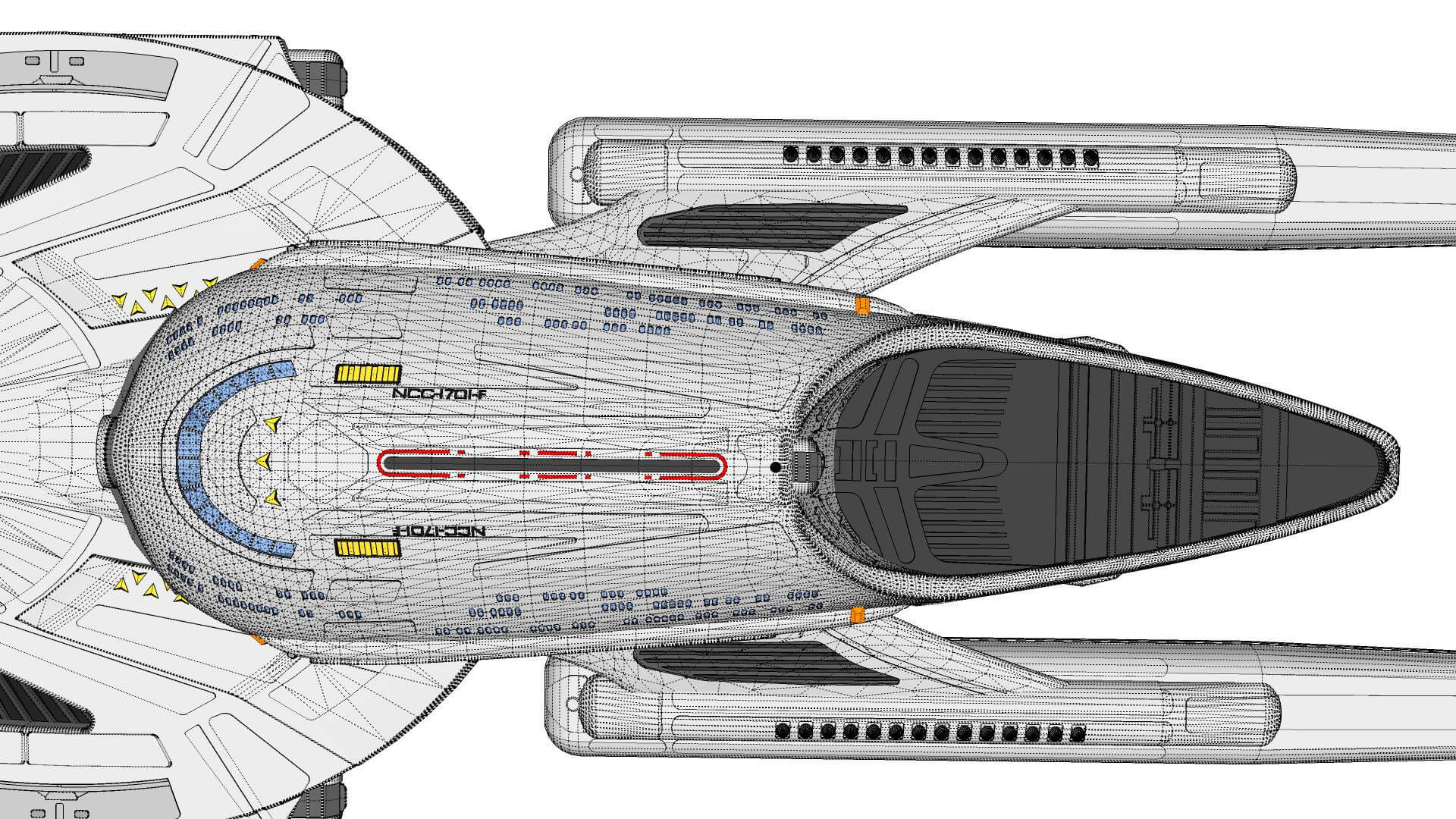 Star Trek USS Enterprise Ncc 1701-F 3D Model by Chtazi