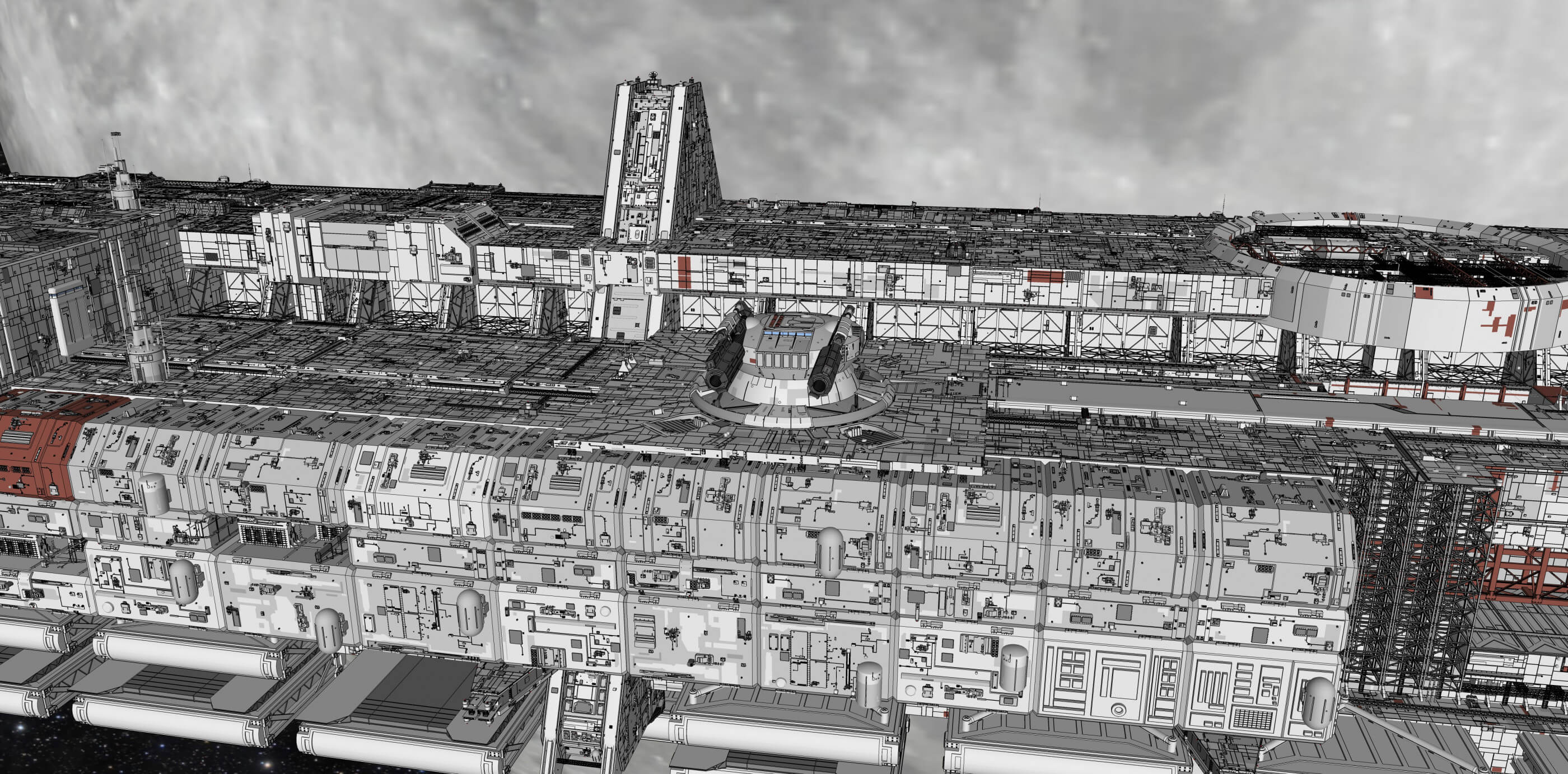 Starship Troopers Lunar Base - 3D Model by Chtazi