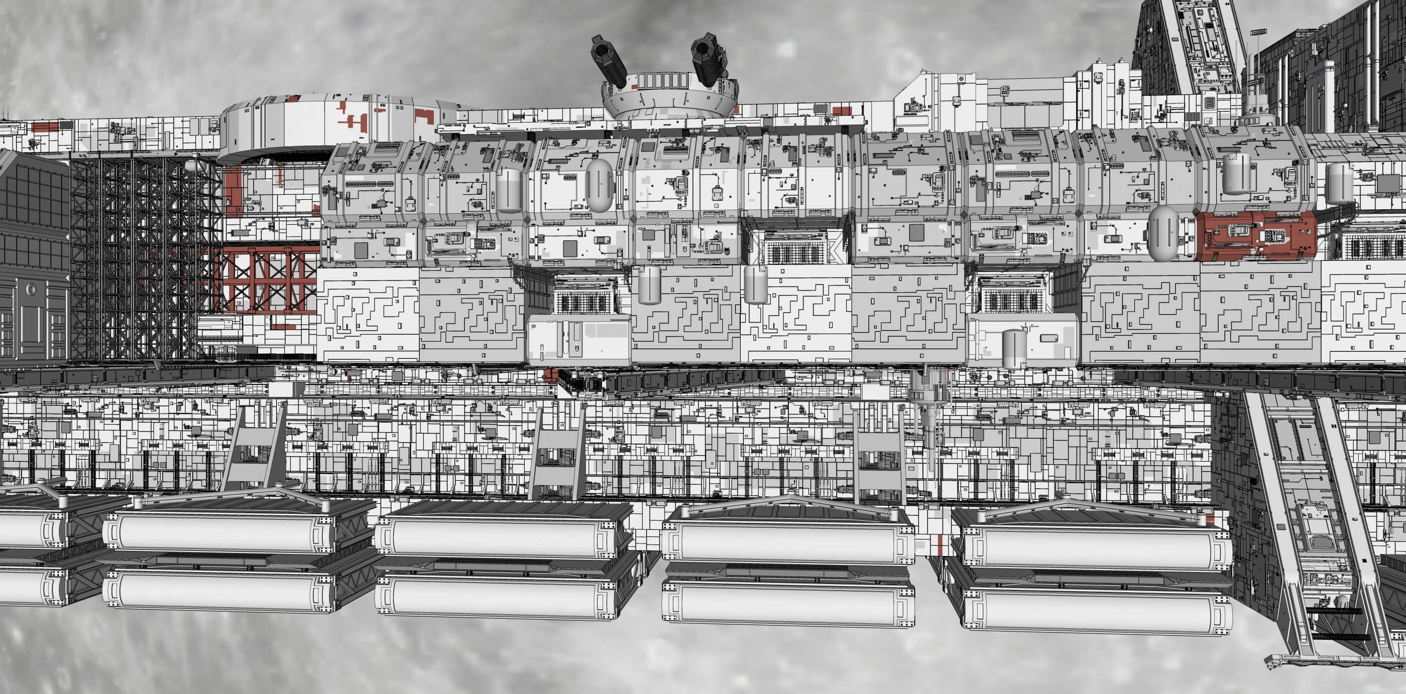 Starship Troopers Lunar Base - 3D Model by Chtazi