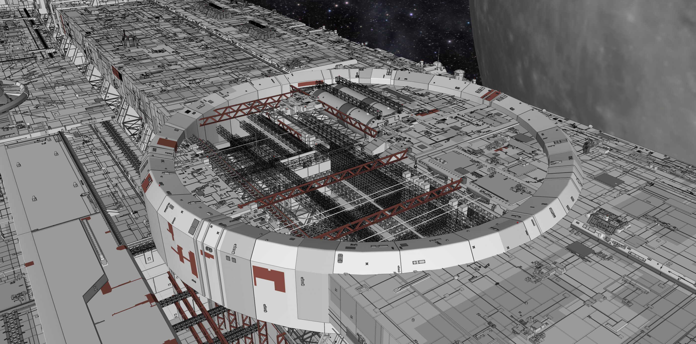 Starship Troopers Lunar Base - 3D Model by Chtazi