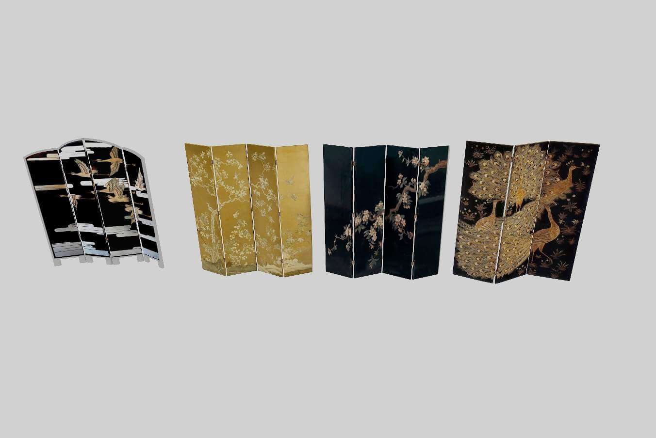 Modern Chinese Luxury Gold Partition - 3D Model by chuanmao