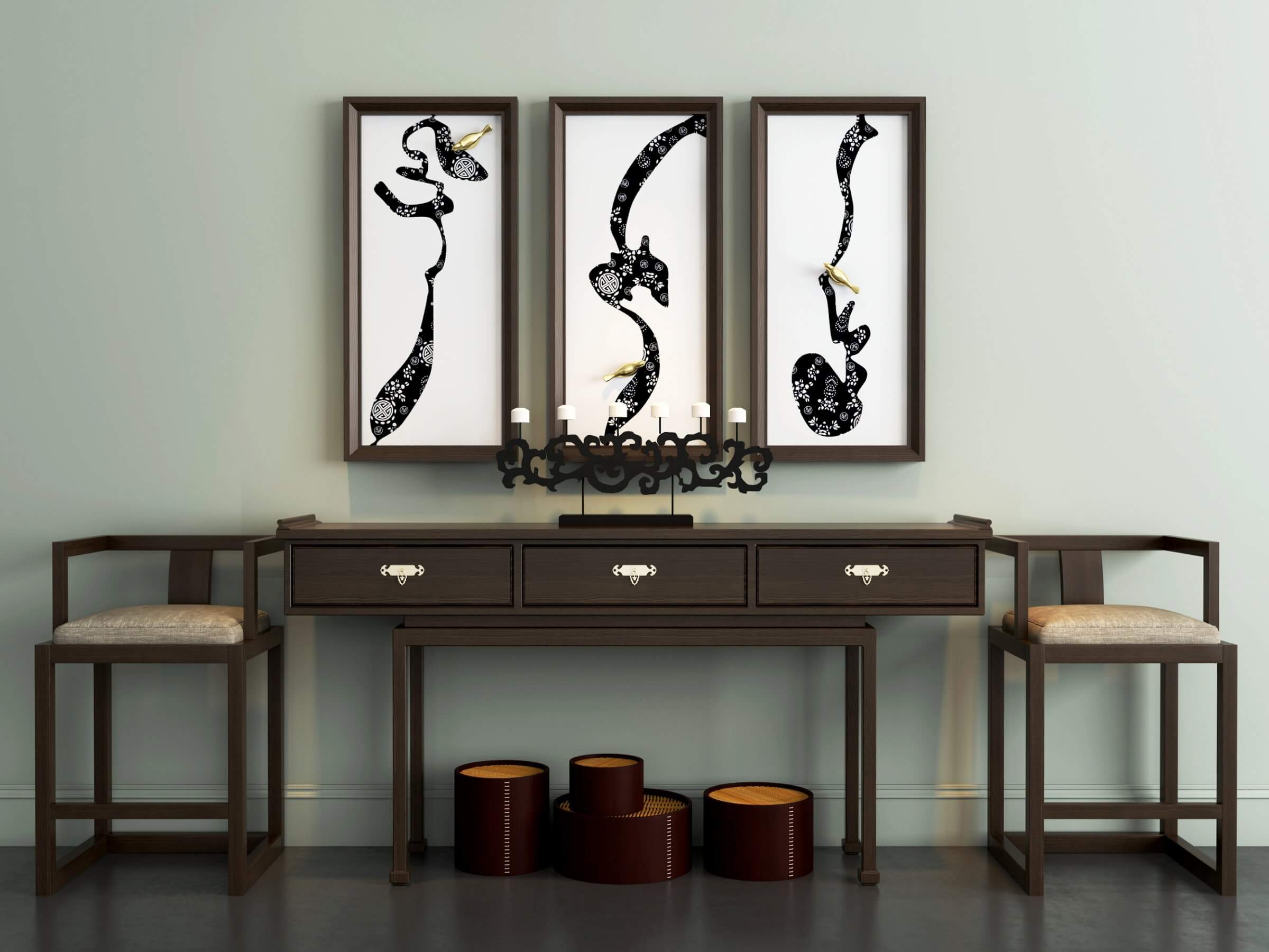 New Chinese Style Tea Table and Chair Set - 3D Model by chuanmao