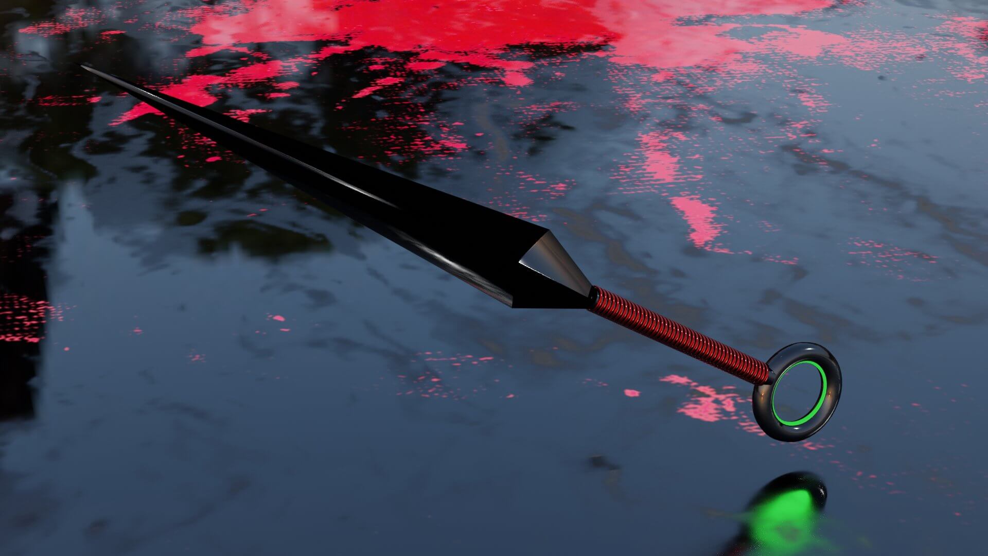 Ninja kunai 3D Render, Digital Art by CHUNGUSIII
