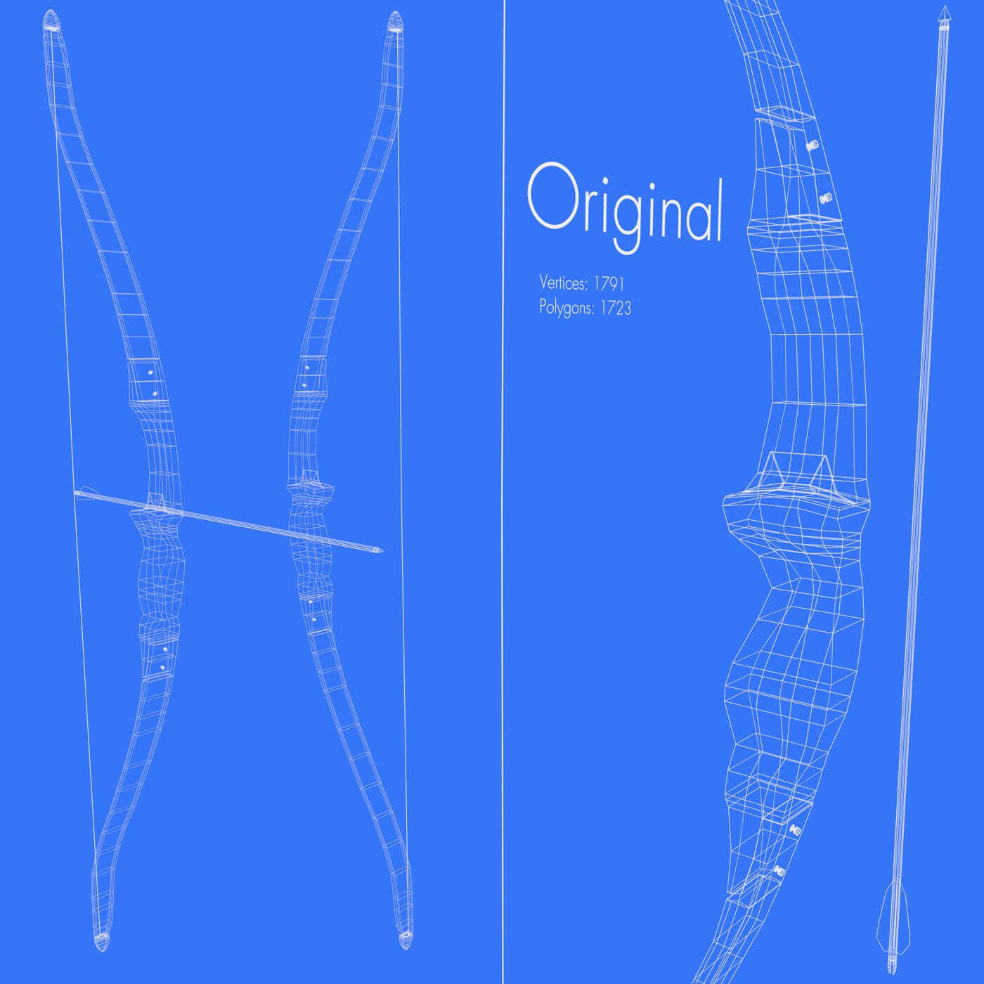 Recurve Bow - 3D Model by Cie