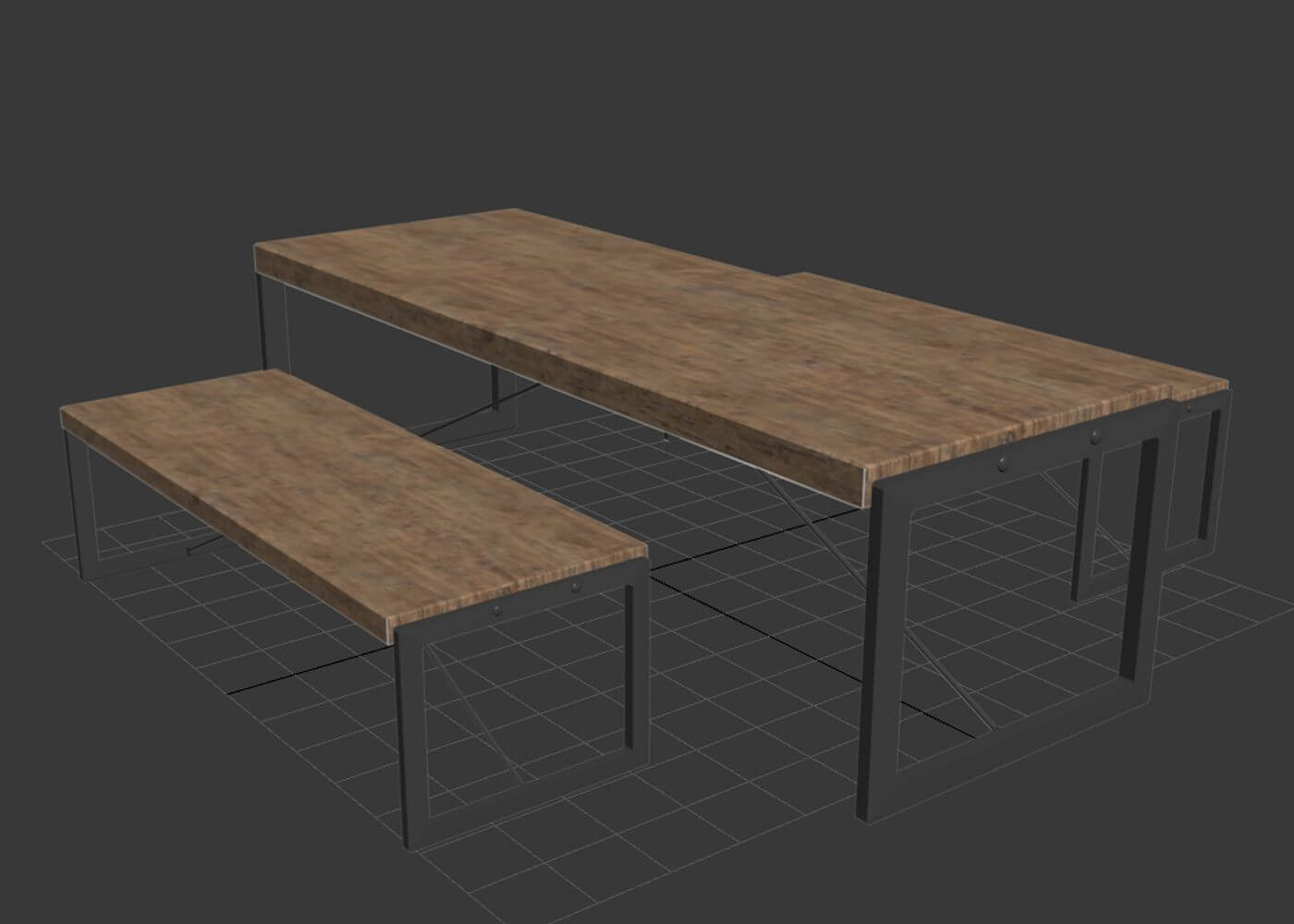 Industrial Table - 3D Model by CionutD