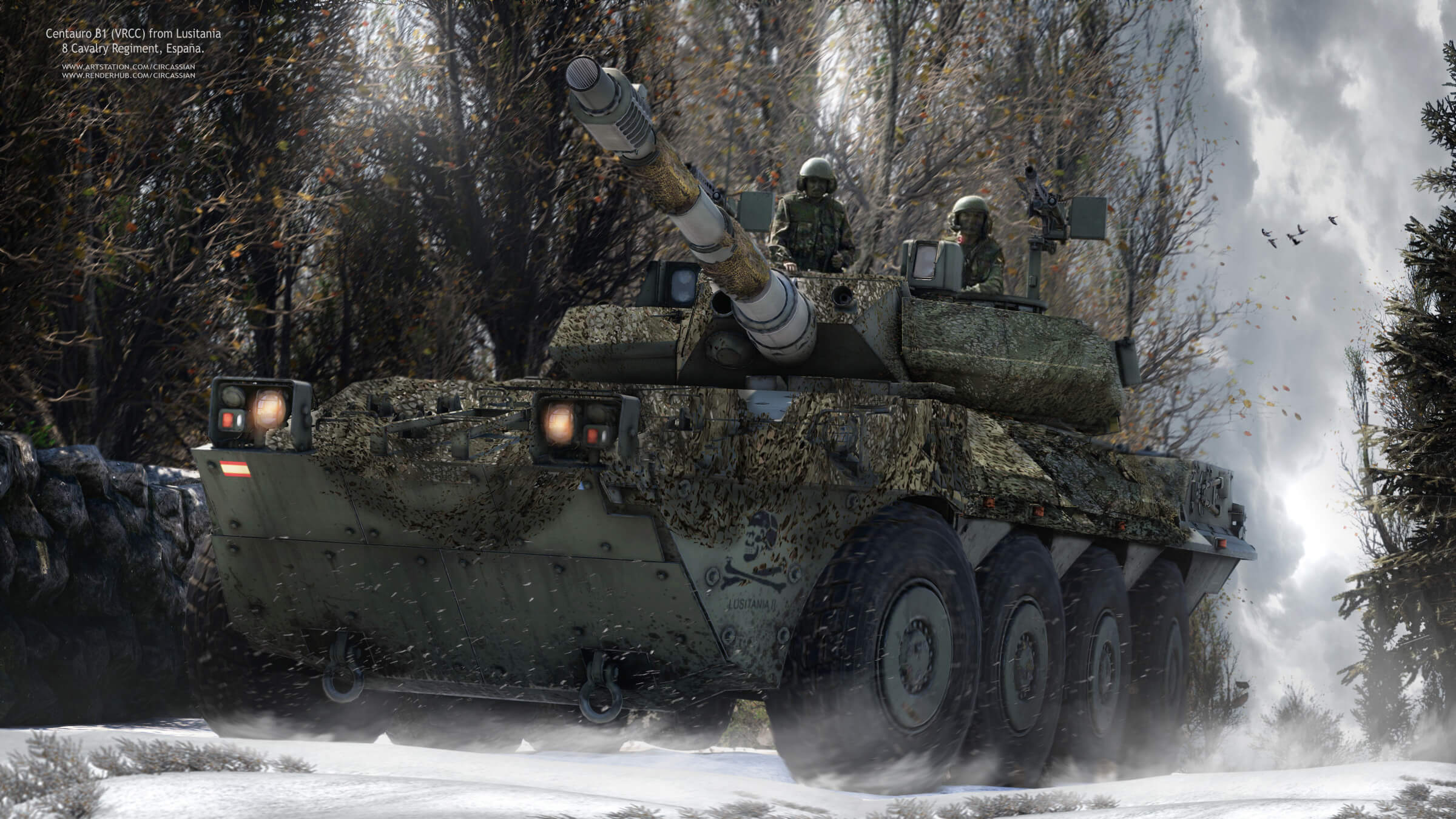 Centauro B1 (VRCC) from Lusitania 8 Cavalry Regiment, Espana