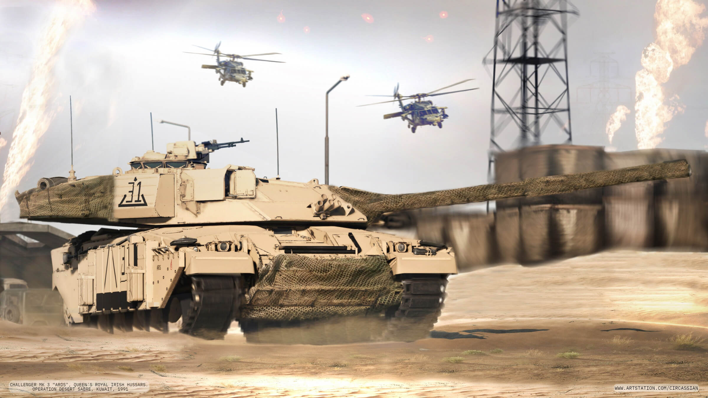 Challenger Mk 3 3D Render, Digital Art by CIRCASSIAN