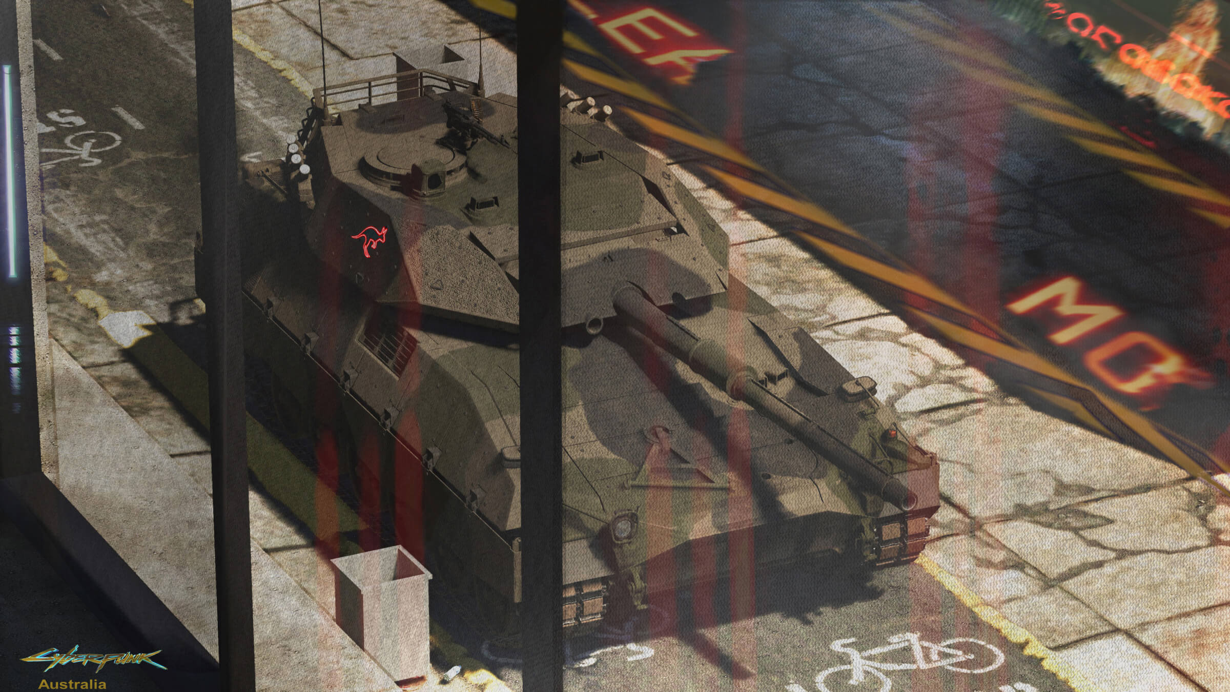 Information Australian Cyberpunk 3D Render by CIRCASSIAN