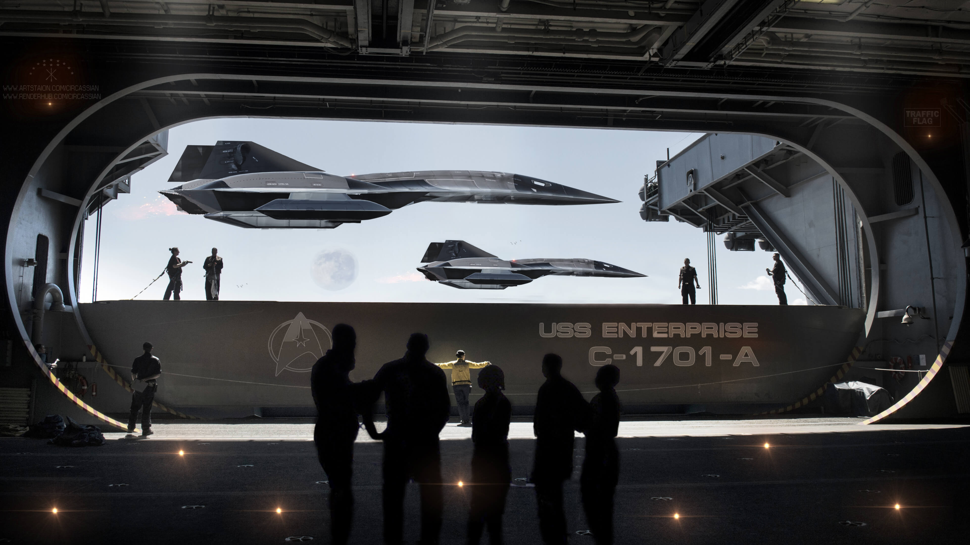 Lockheed Martins Skunk Works. Top Gun SR-72 3D Render