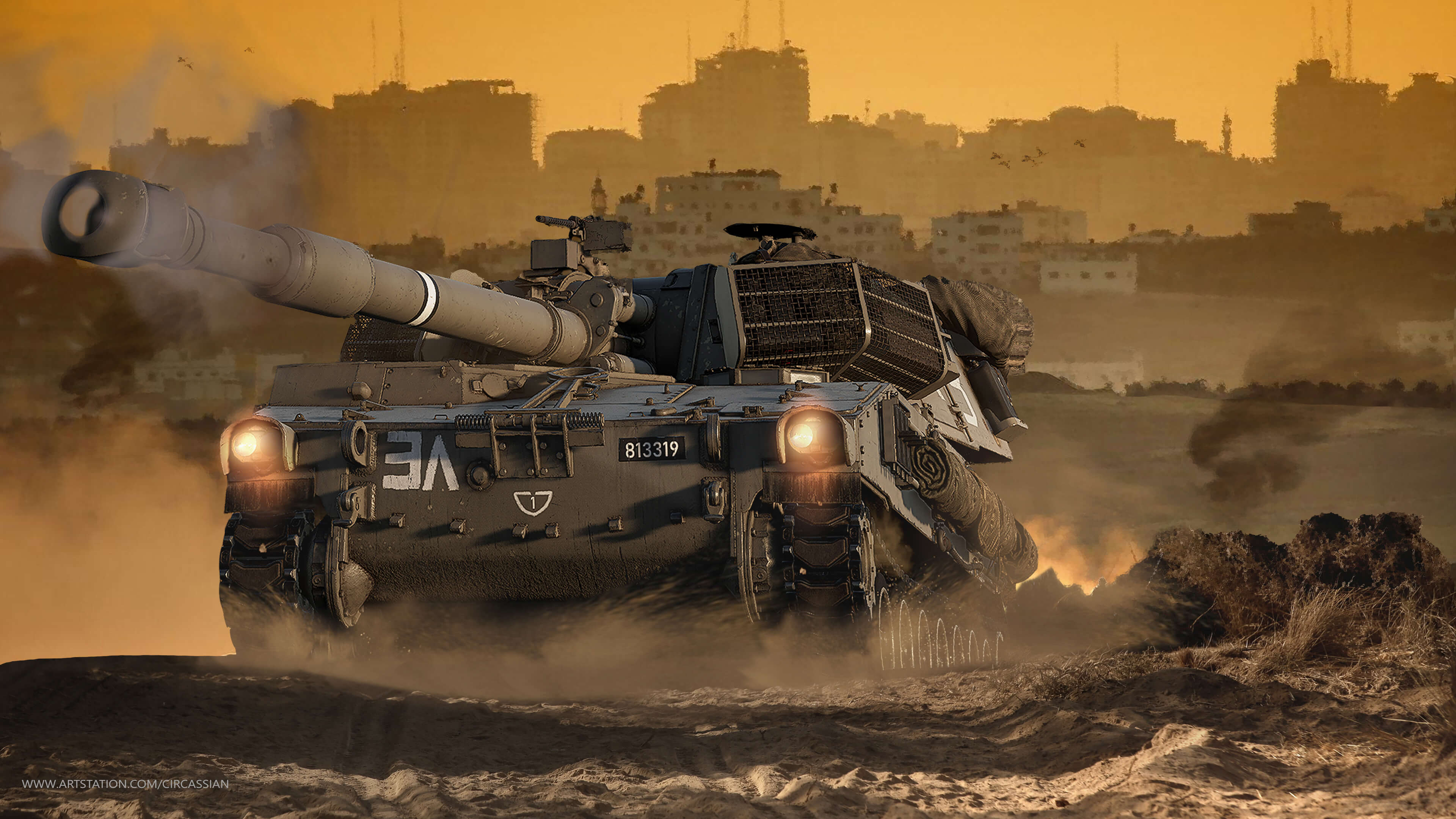 IDF M109A1 3D Render, Digital Art by CIRCASSIAN