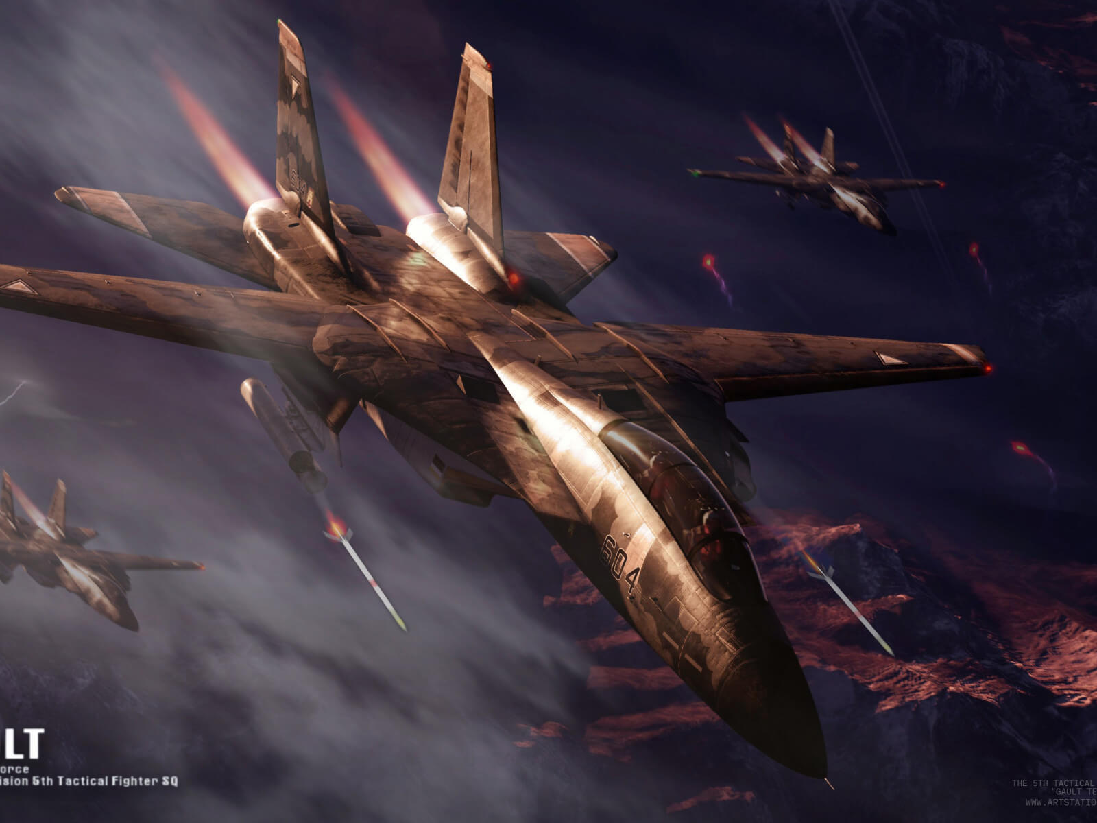 The 5th Tactical Fighter Squadron Gault Team. Ace Combat 3D Desktop HD ...