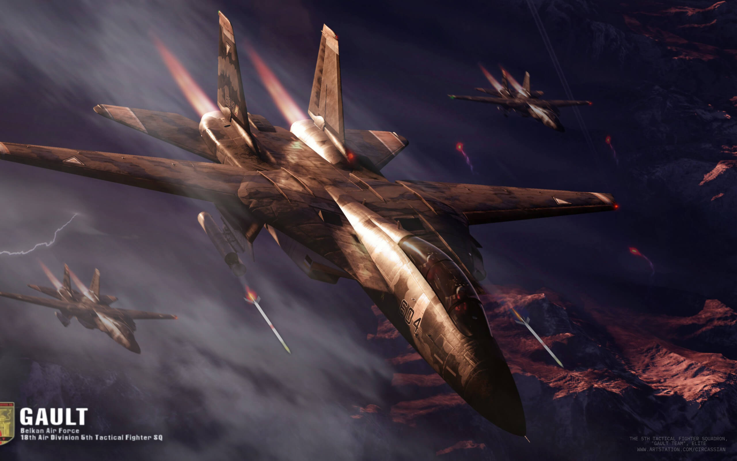 The 5th Tactical Fighter Squadron Gault Team. Ace Combat 3D Desktop HD ...