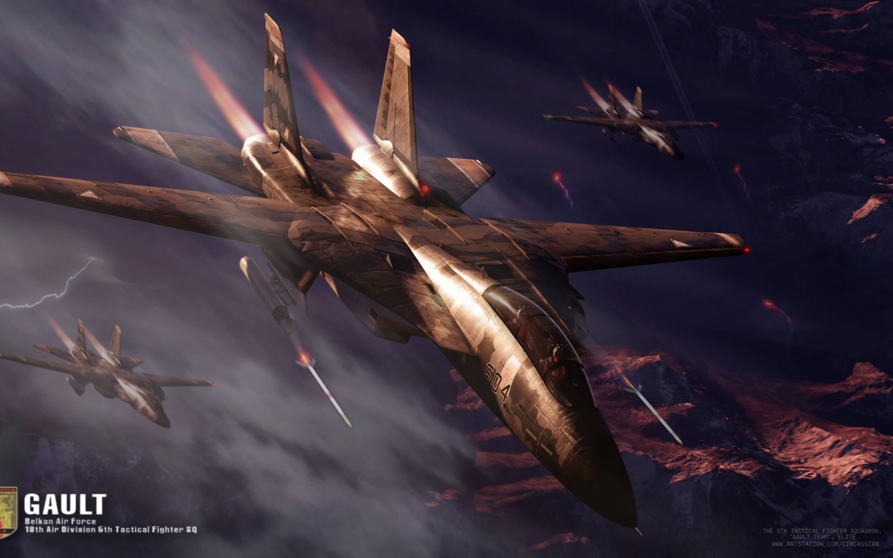 The 5th Tactical Fighter Squadron Gault Team. Ace Combat 3D Desktop HD ...