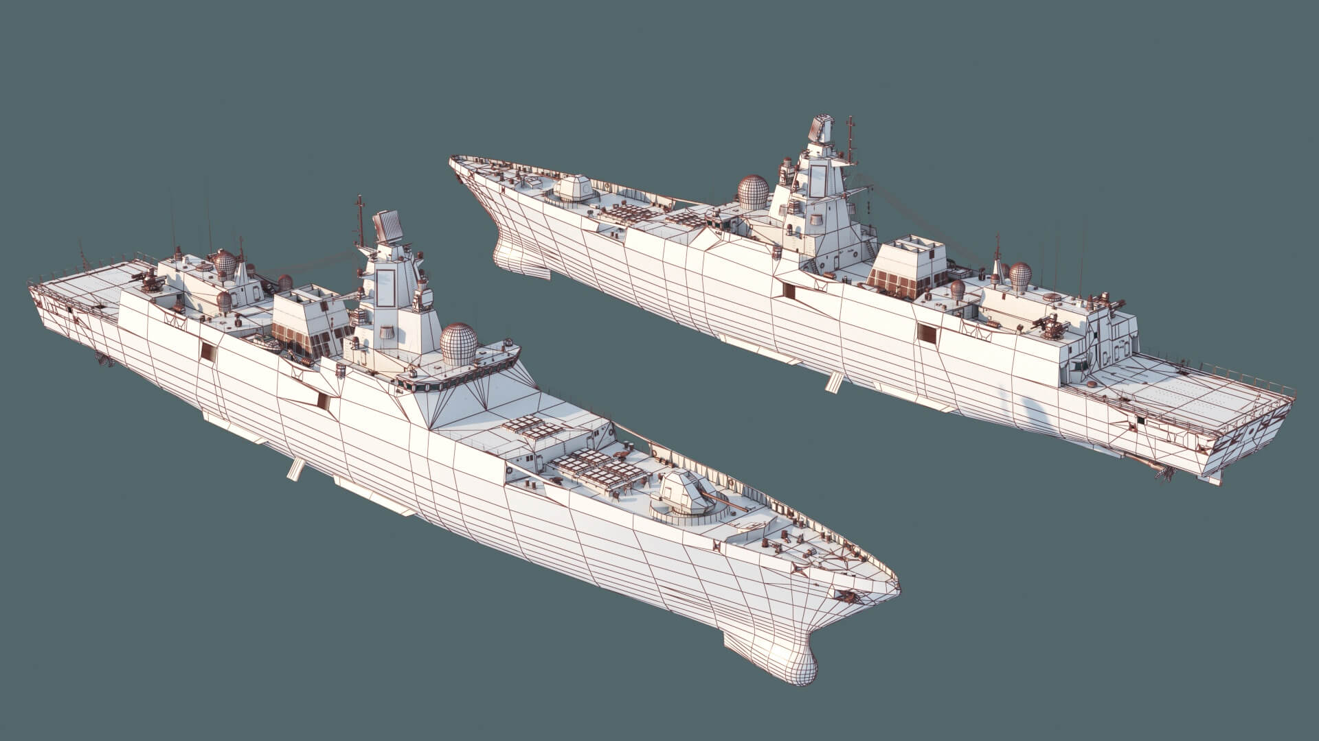 Admiral Gorshkov Class Frigate 22350 - 3D Model by citizensnip