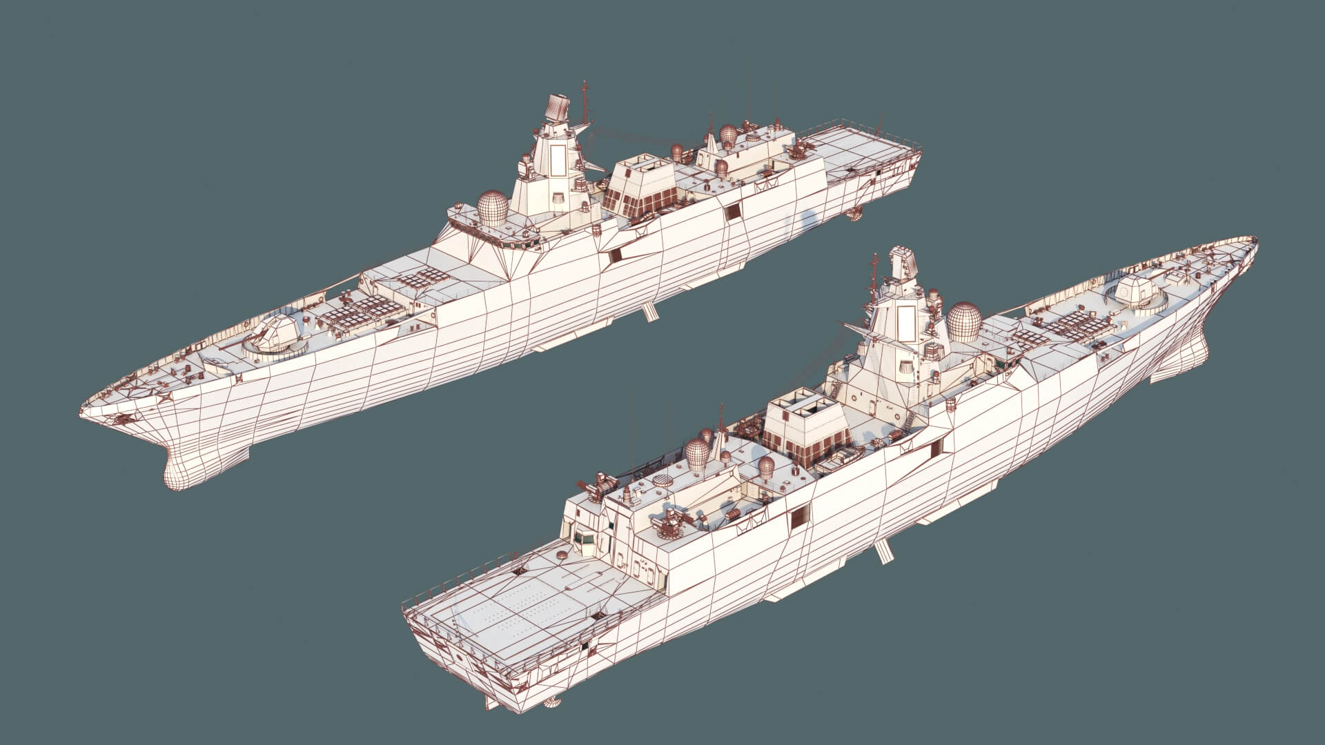 Admiral Gorshkov Class Frigate 22350 - 3D Model by citizensnip