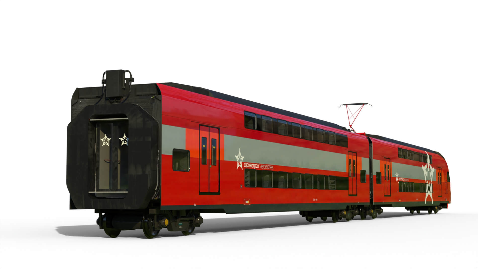 Aeroexpress ESH-2 Stadler Kiss 3D Model by citizensnip
