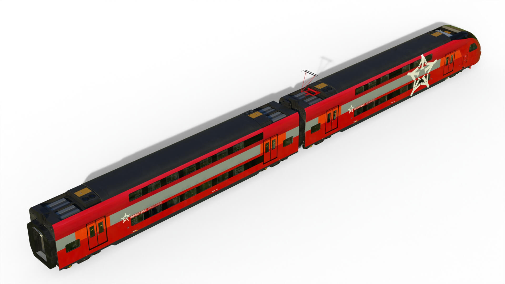 Aeroexpress ESH-2 Stadler Kiss 3D Model by citizensnip