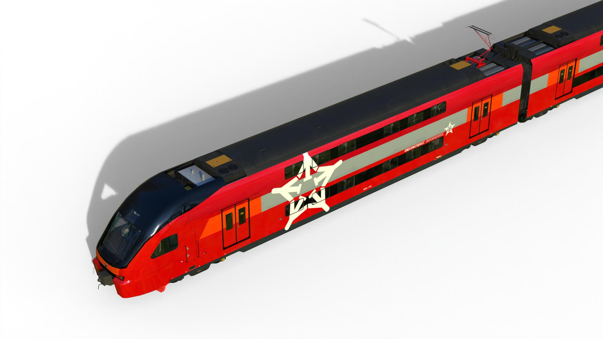 Aeroexpress ESH-2 Stadler Kiss 3D Model by citizensnip