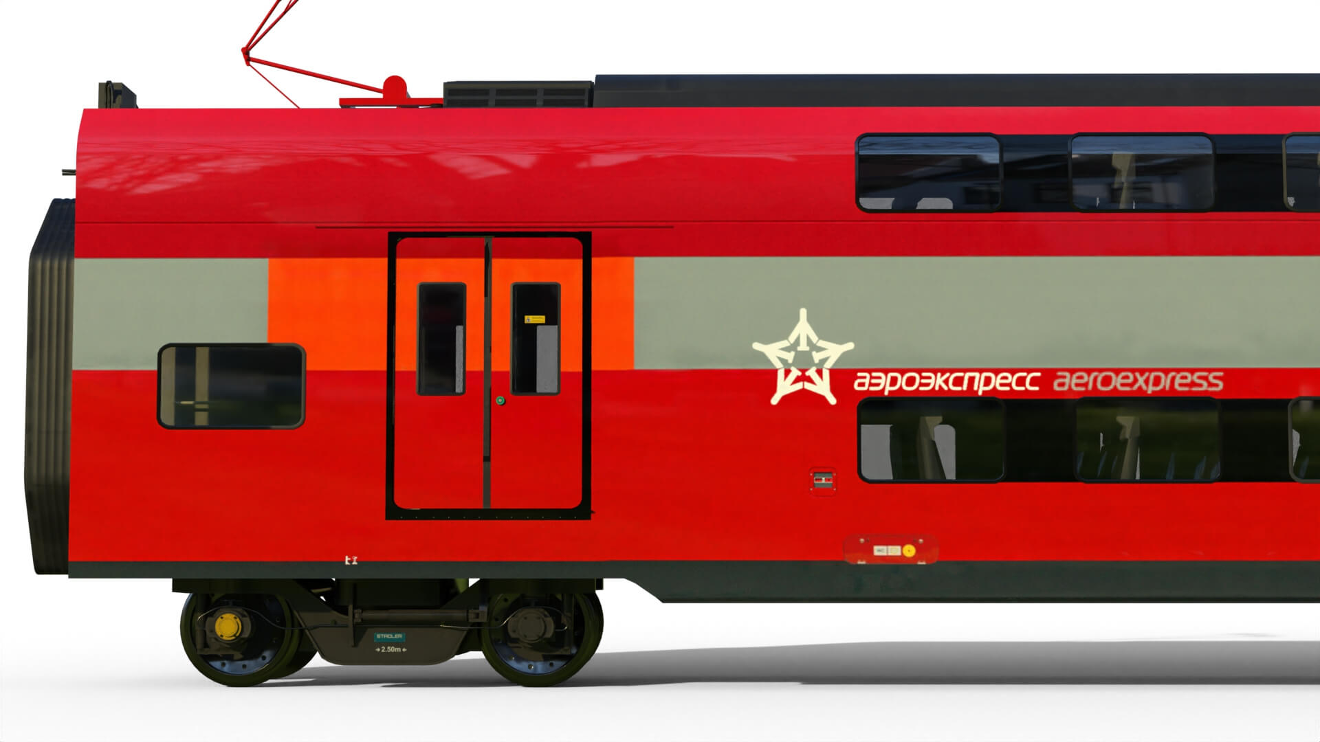 Aeroexpress ESH-2 Stadler Kiss 3D Model by citizensnip