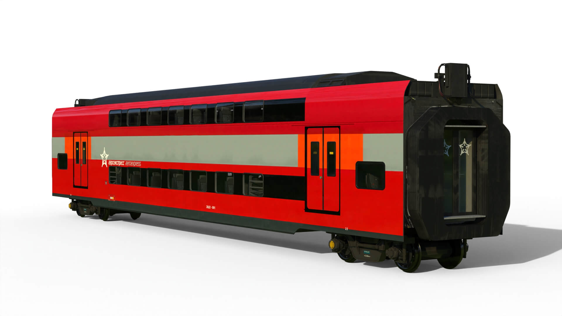 Aeroexpress ESH-2 Stadler Kiss 3D Model by citizensnip