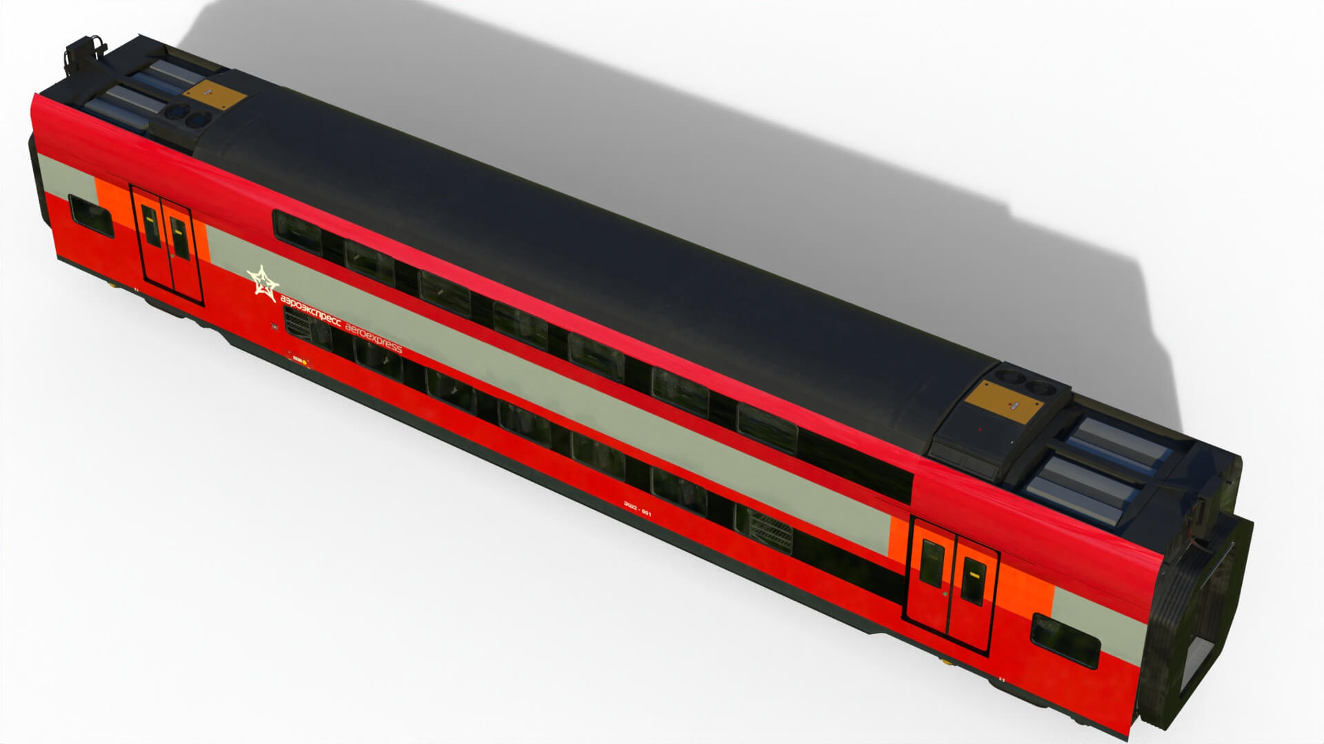 Aeroexpress ESH-2 Stadler Kiss 3D Model by citizensnip
