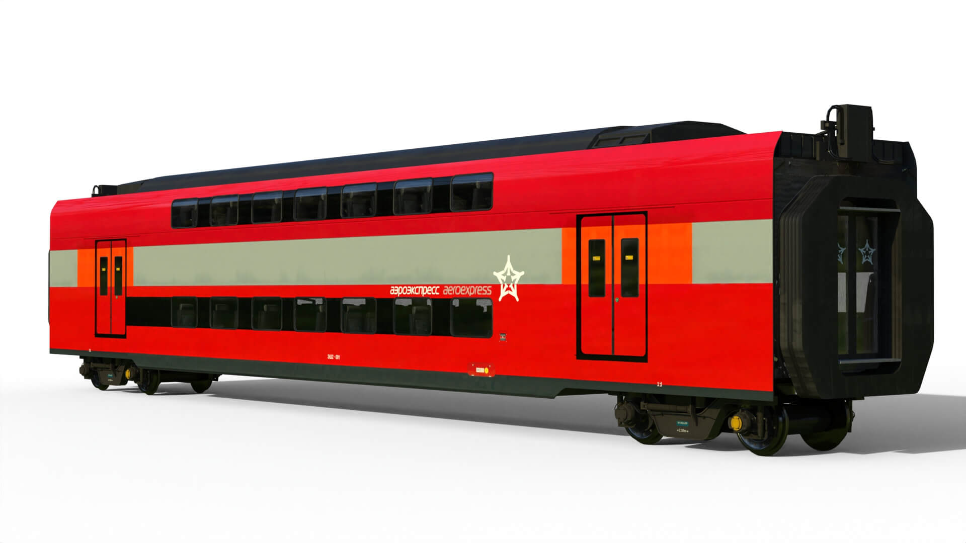 Aeroexpress ESH-2 Stadler Kiss 3D Model by citizensnip