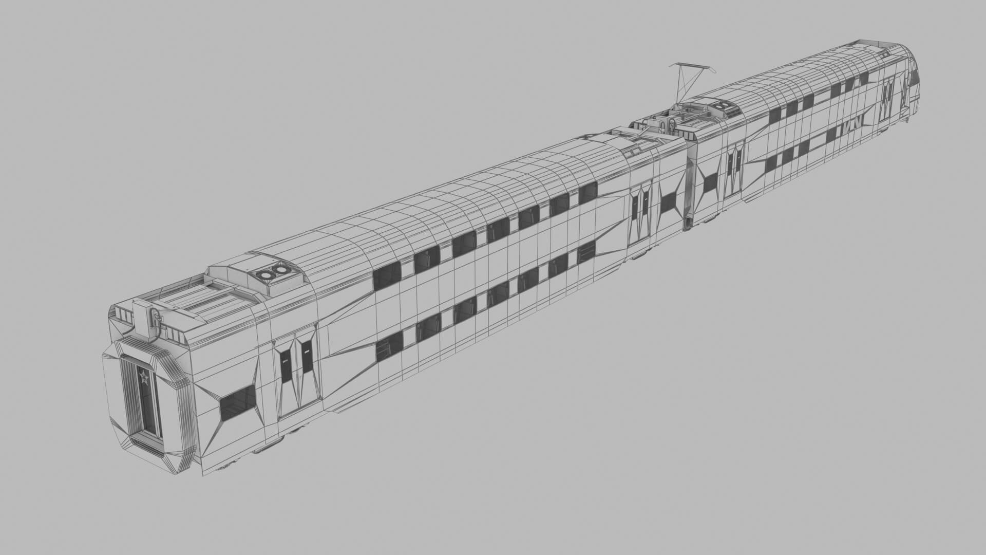 Aeroexpress ESH-2 Stadler Kiss 3D Model by citizensnip