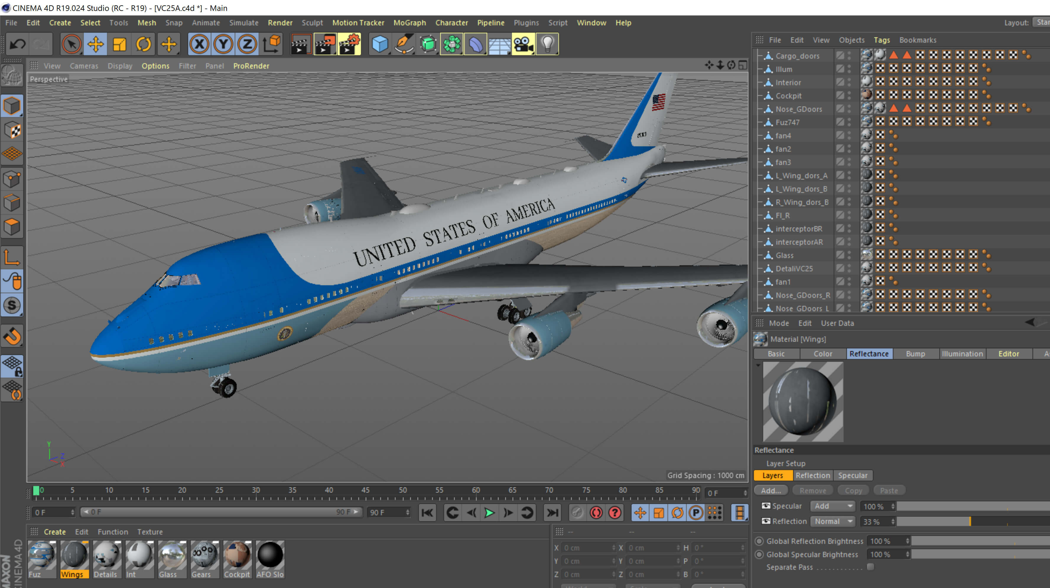 Air Force One Boeing VC-25 3D Model by citizensnip
