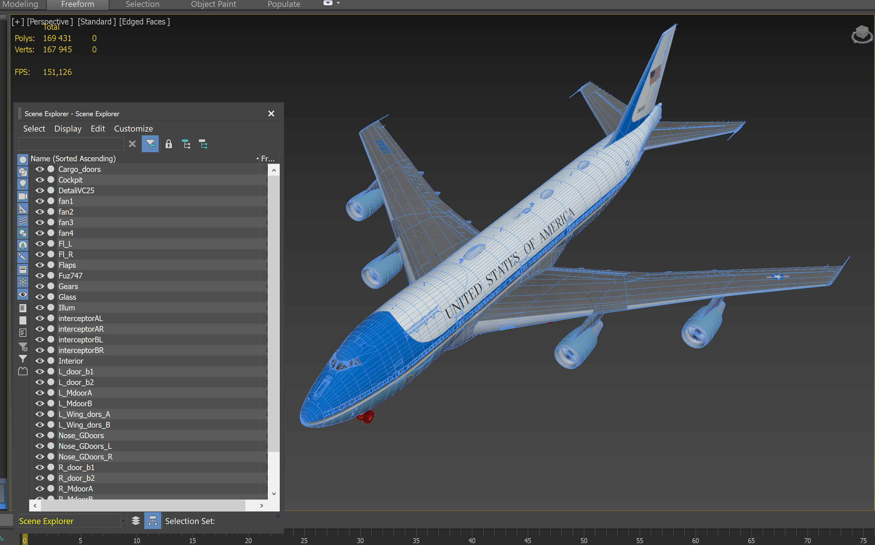 Air Force One Boeing VC-25 3D Model by citizensnip