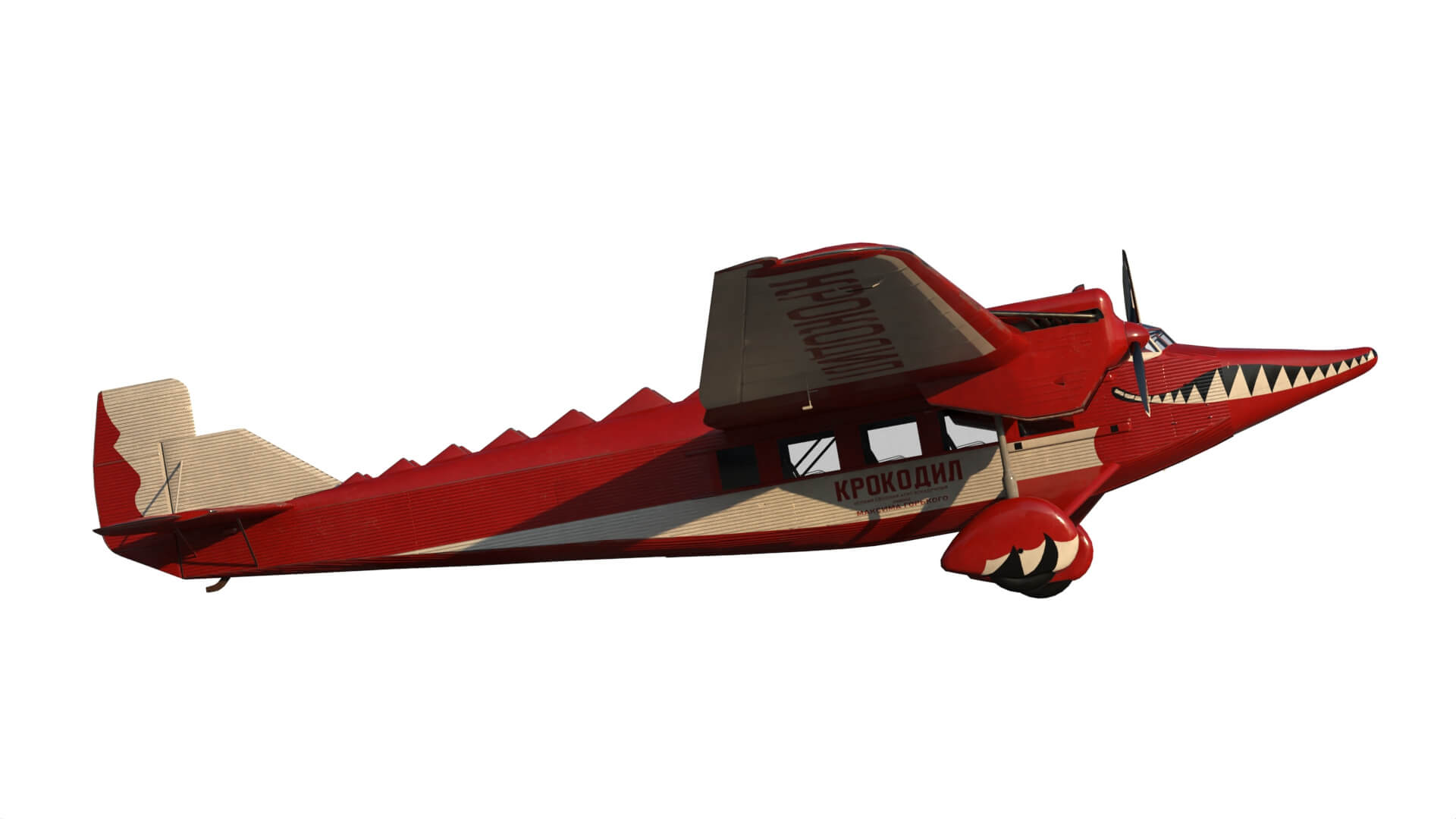 ANT-9 Crocodile Agitation Aircraft 3D Model by citizensnip