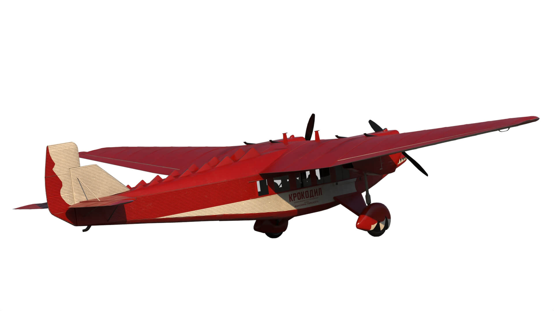 ANT-9 Crocodile Agitation Aircraft 3D Model by citizensnip