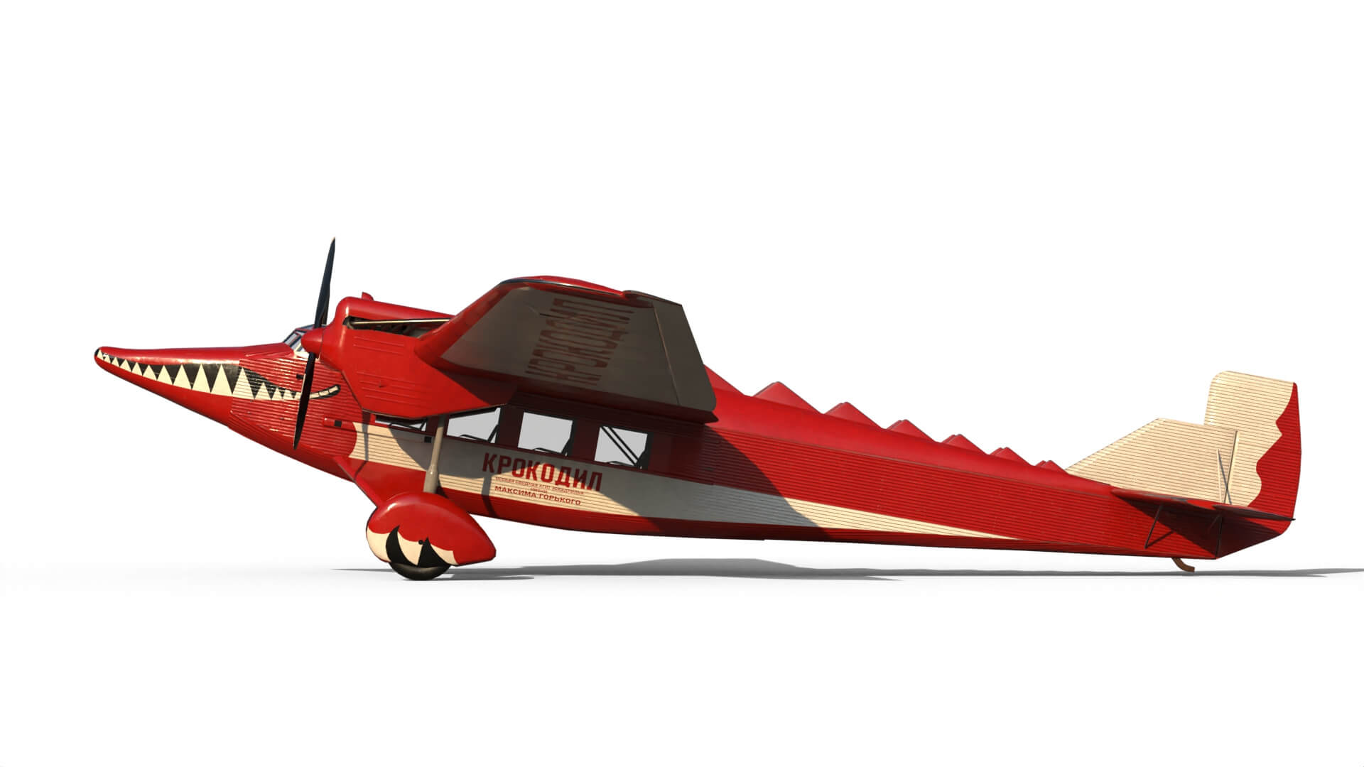 ANT-9 Crocodile Agitation Aircraft 3D Model by citizensnip