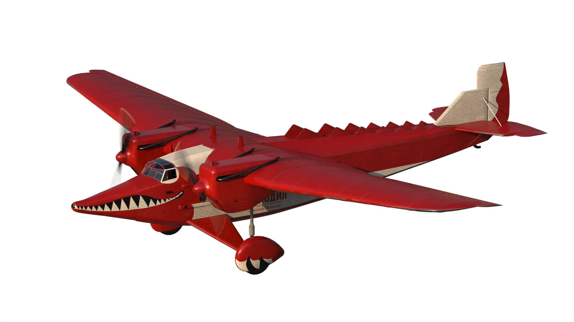 ANT-9 Crocodile Agitation Aircraft 3D Model by citizensnip
