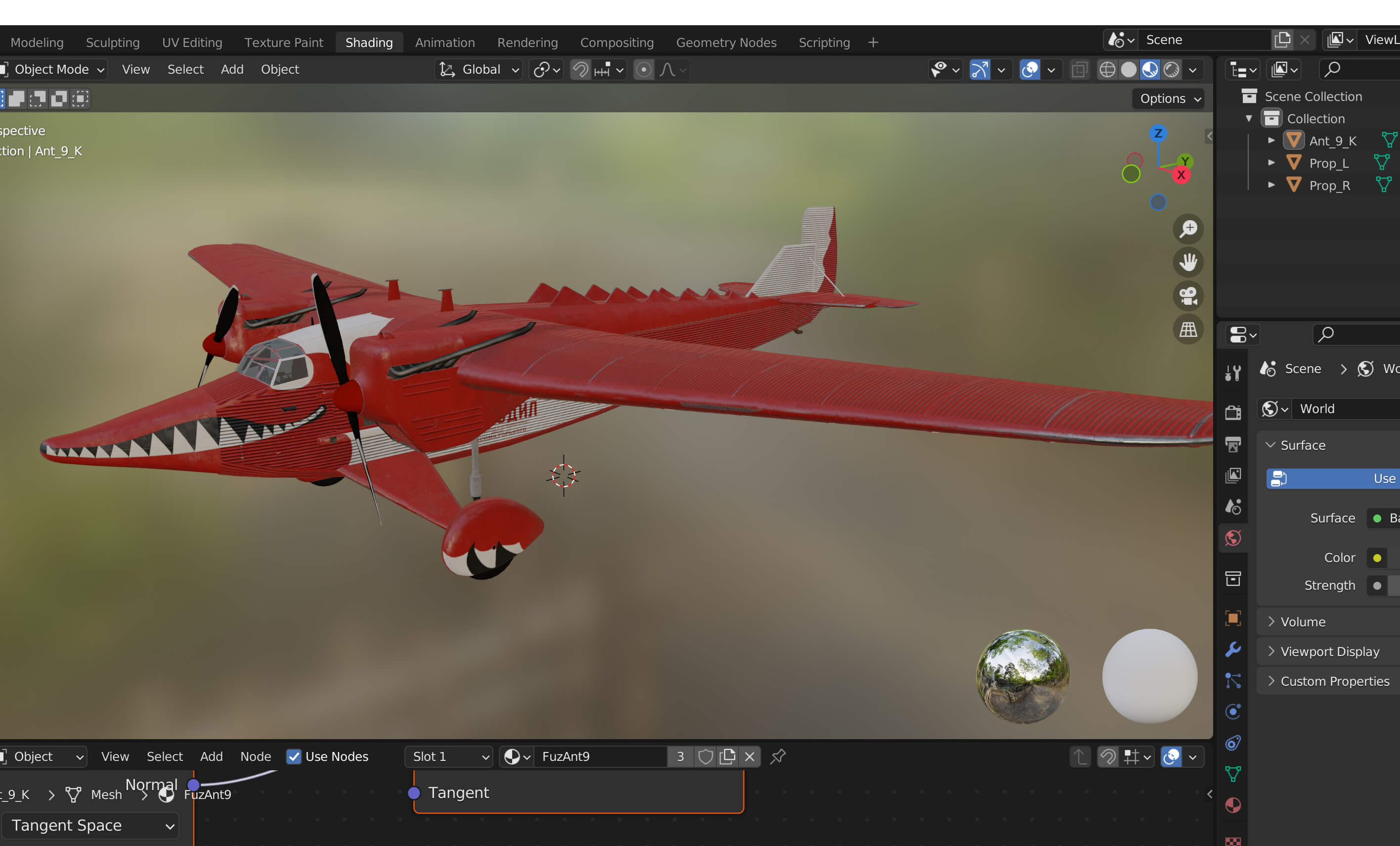 ANT-9 Crocodile Agitation Aircraft 3D Model by citizensnip