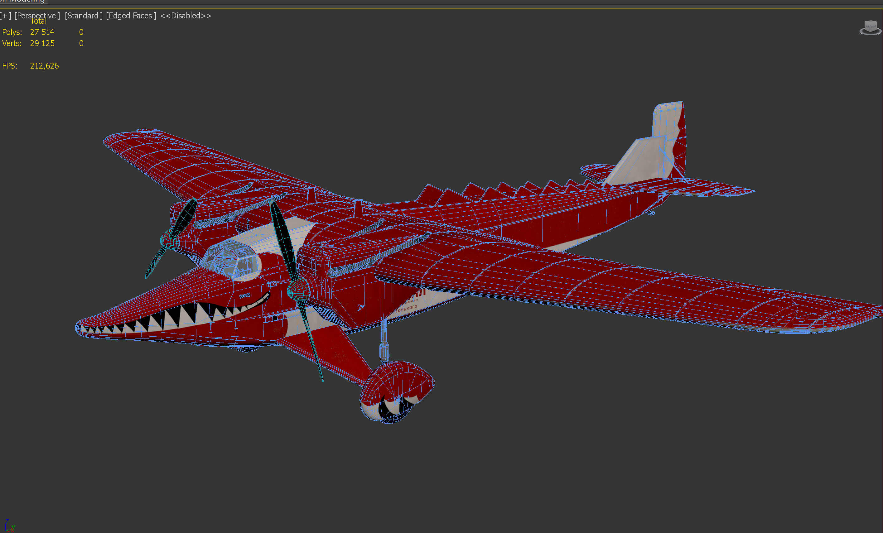 ANT-9 Crocodile Agitation Aircraft 3D Model by citizensnip