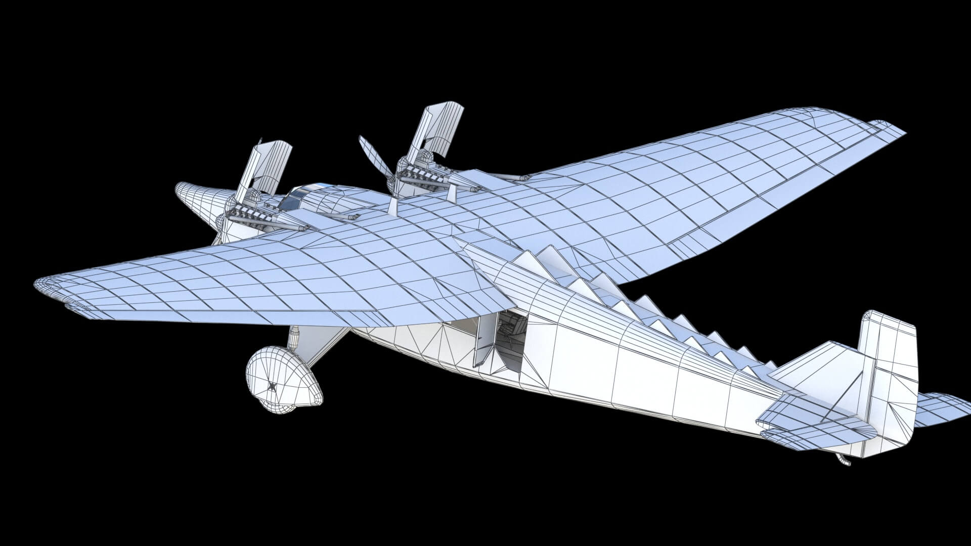 ANT-9 Crocodile Agitation Aircraft 3D Model by citizensnip