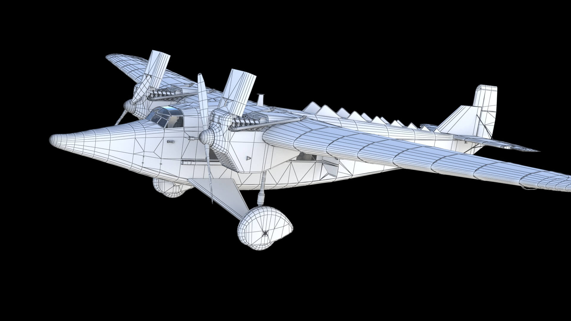 ANT-9 Crocodile Agitation Aircraft 3D Model by citizensnip