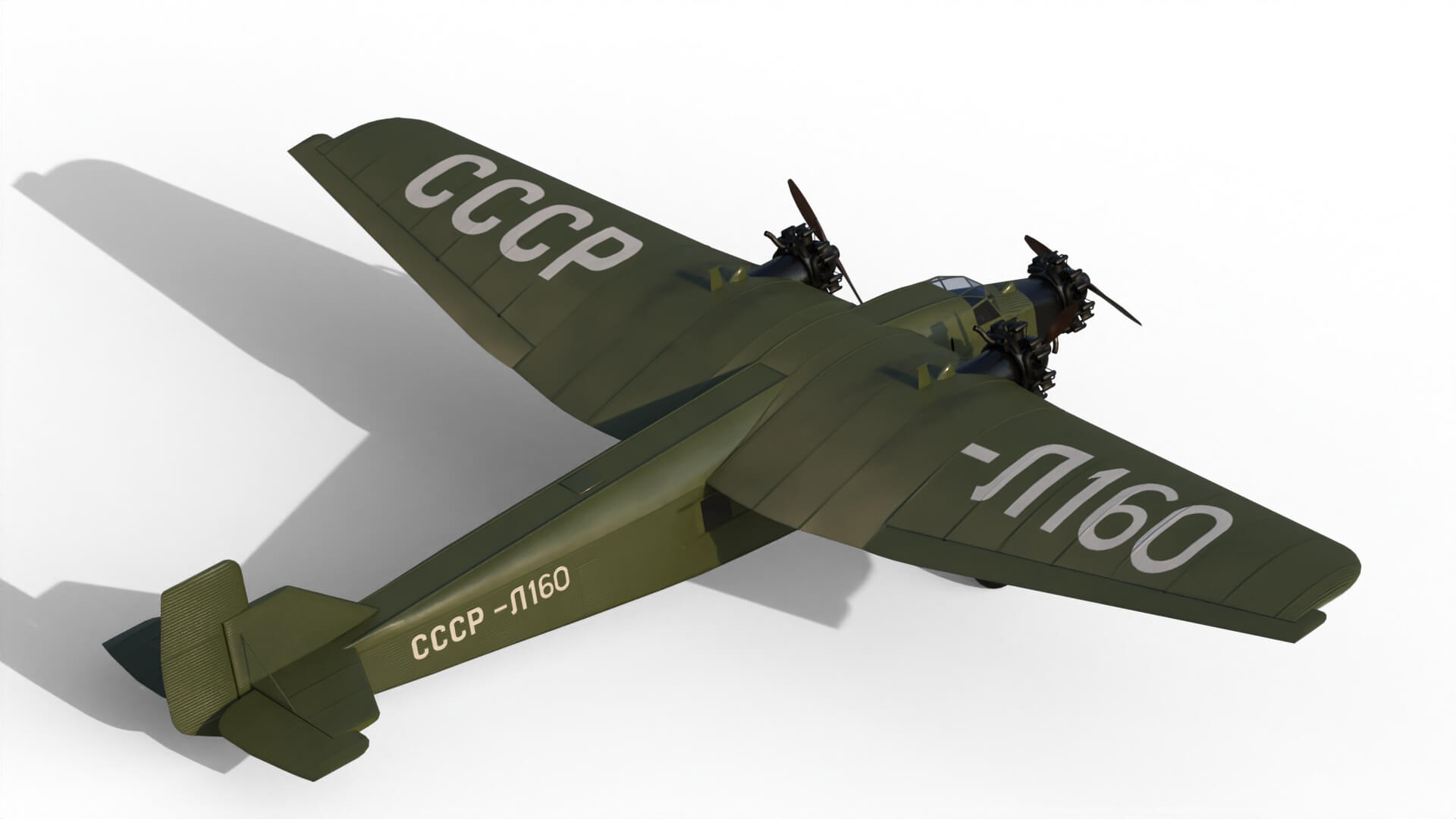ANT-9 Passenger Aircraft 3D Model by citizensnip