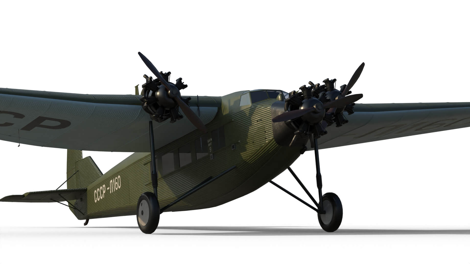 ANT-9 Passenger Aircraft 3D Model by citizensnip