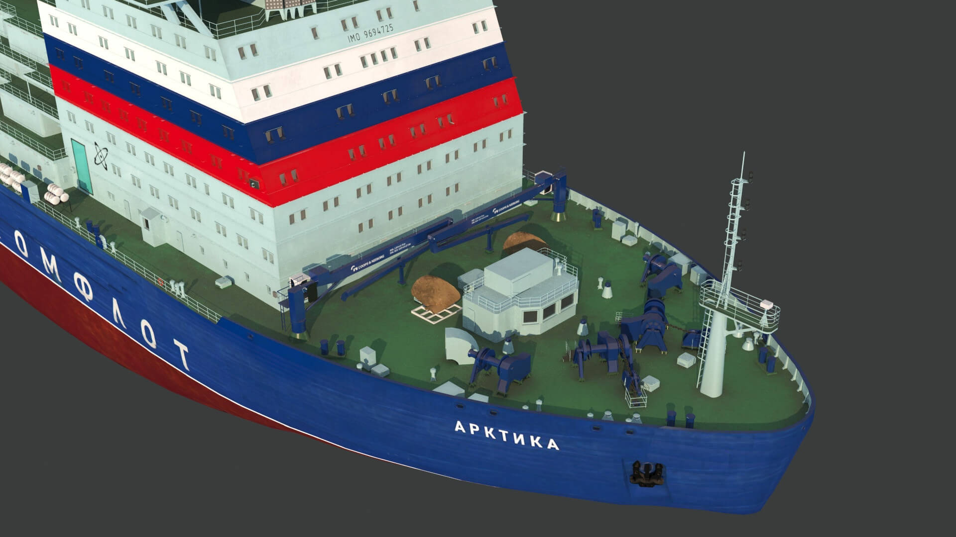 Arktika Project 22220 Icebreakers - 3D Model by citizensnip