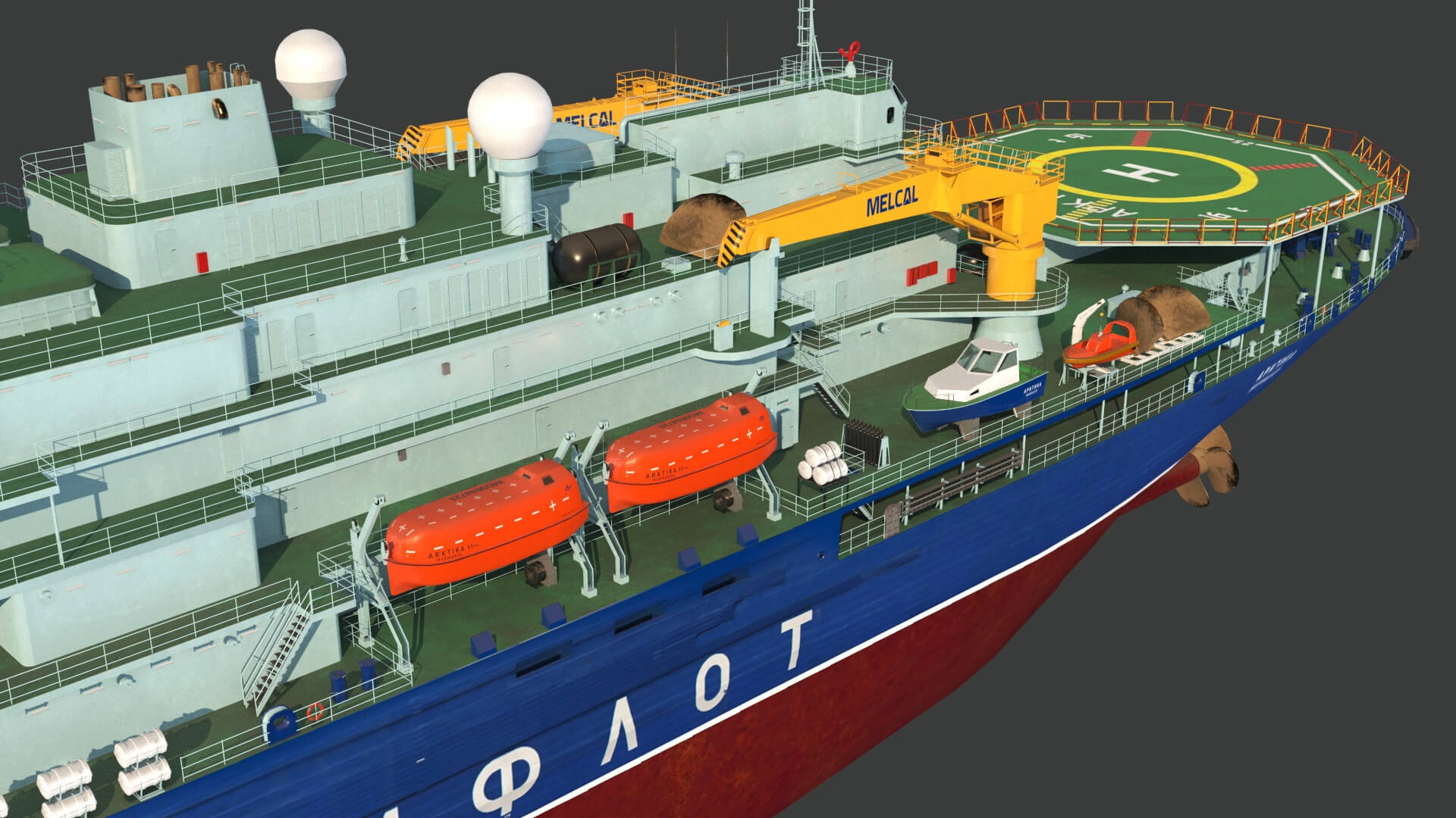 Arktika Project 22220 Icebreakers - 3D Model by citizensnip