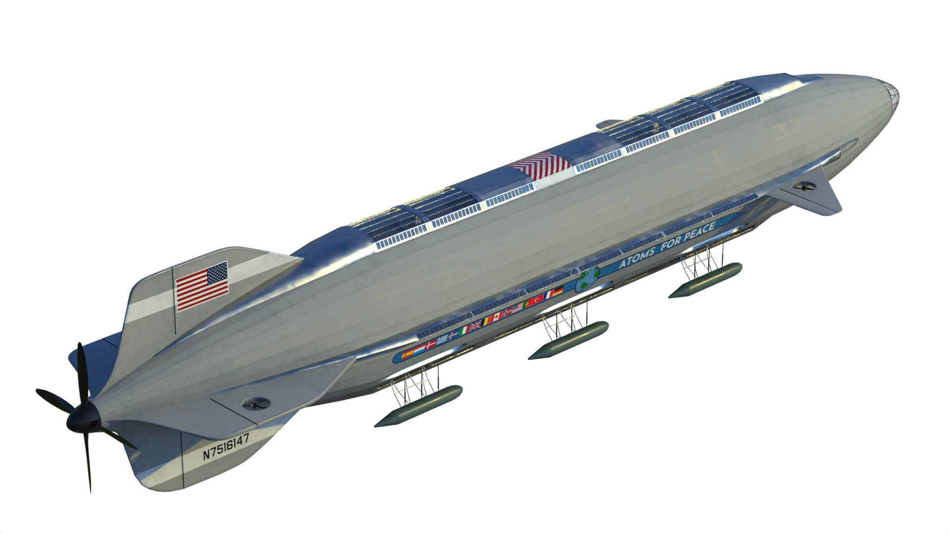Atoms for Peace Dirigible - 3D Model by citizensnip