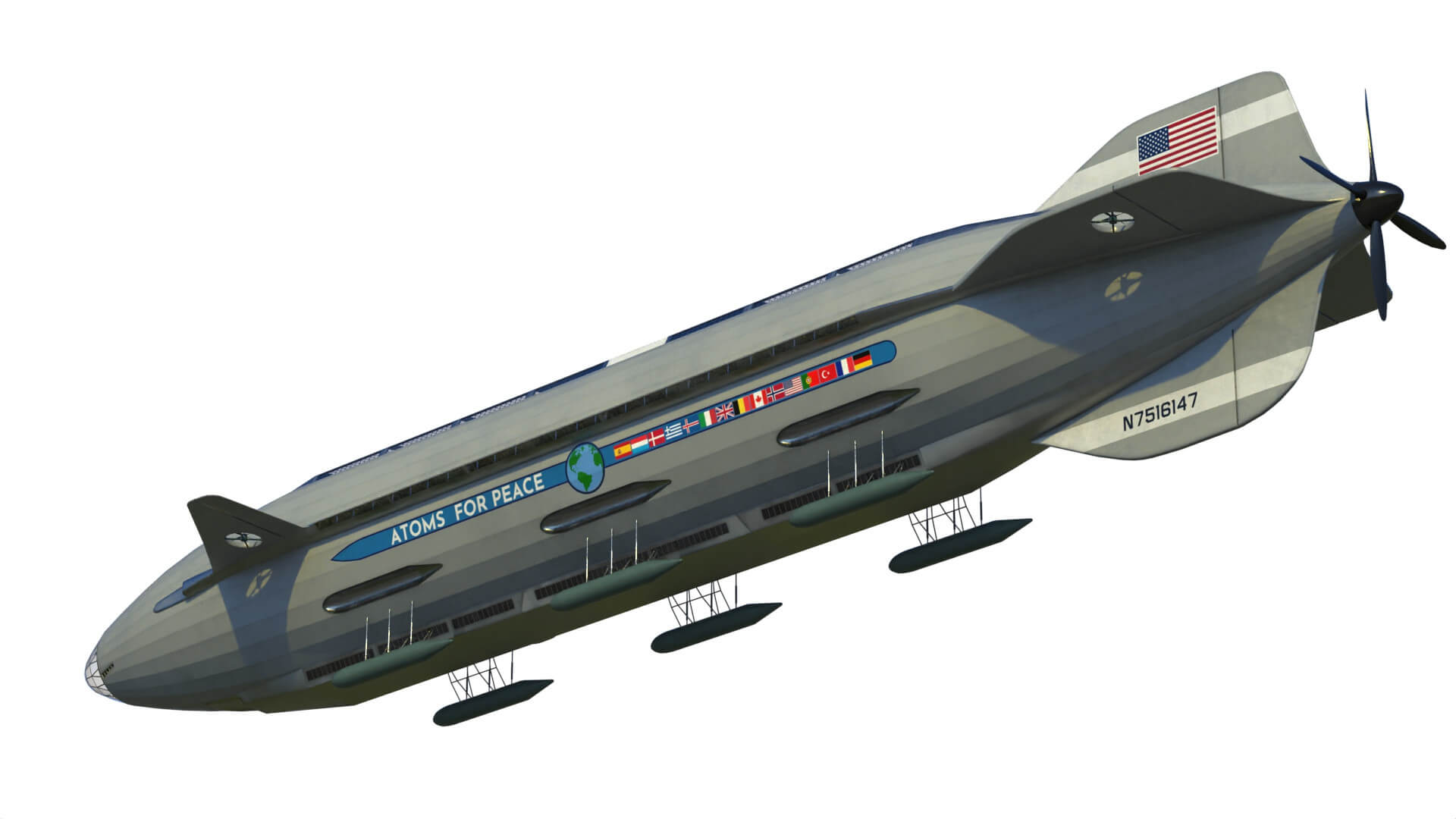 Atoms for Peace Dirigible - 3D Model by citizensnip