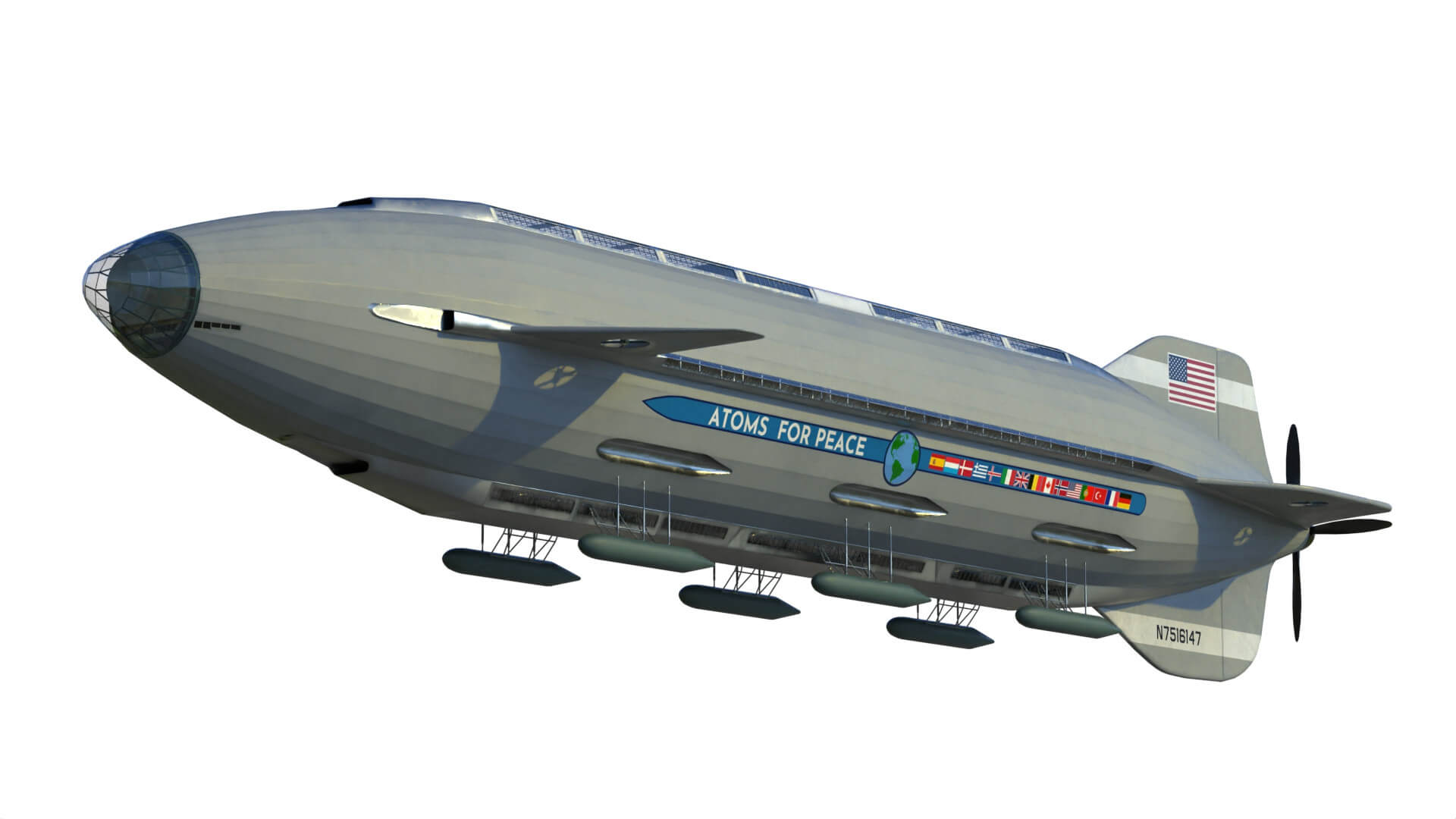 Atoms for Peace Dirigible - 3D Model by citizensnip