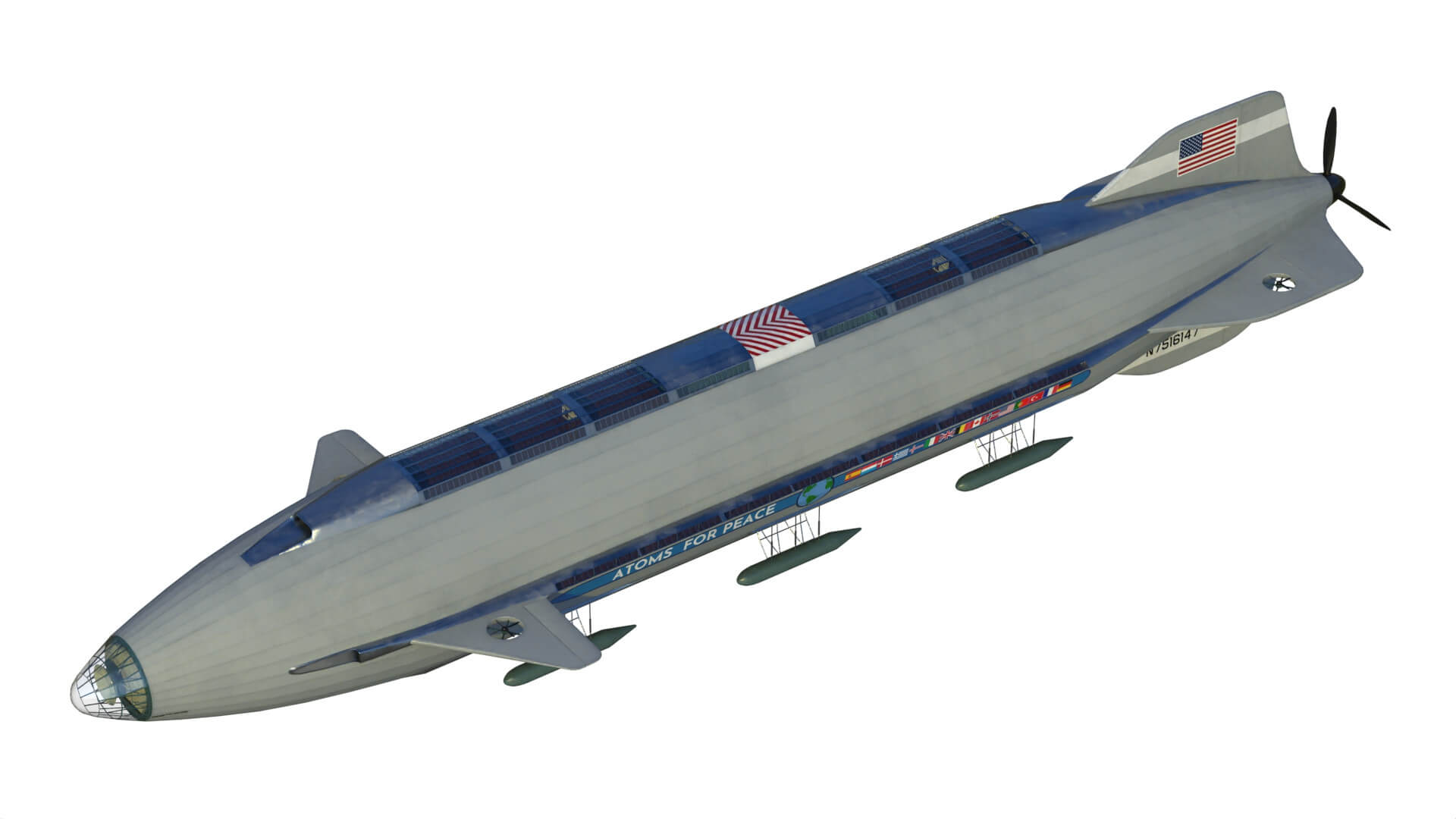 Atoms for Peace Dirigible - 3D Model by citizensnip