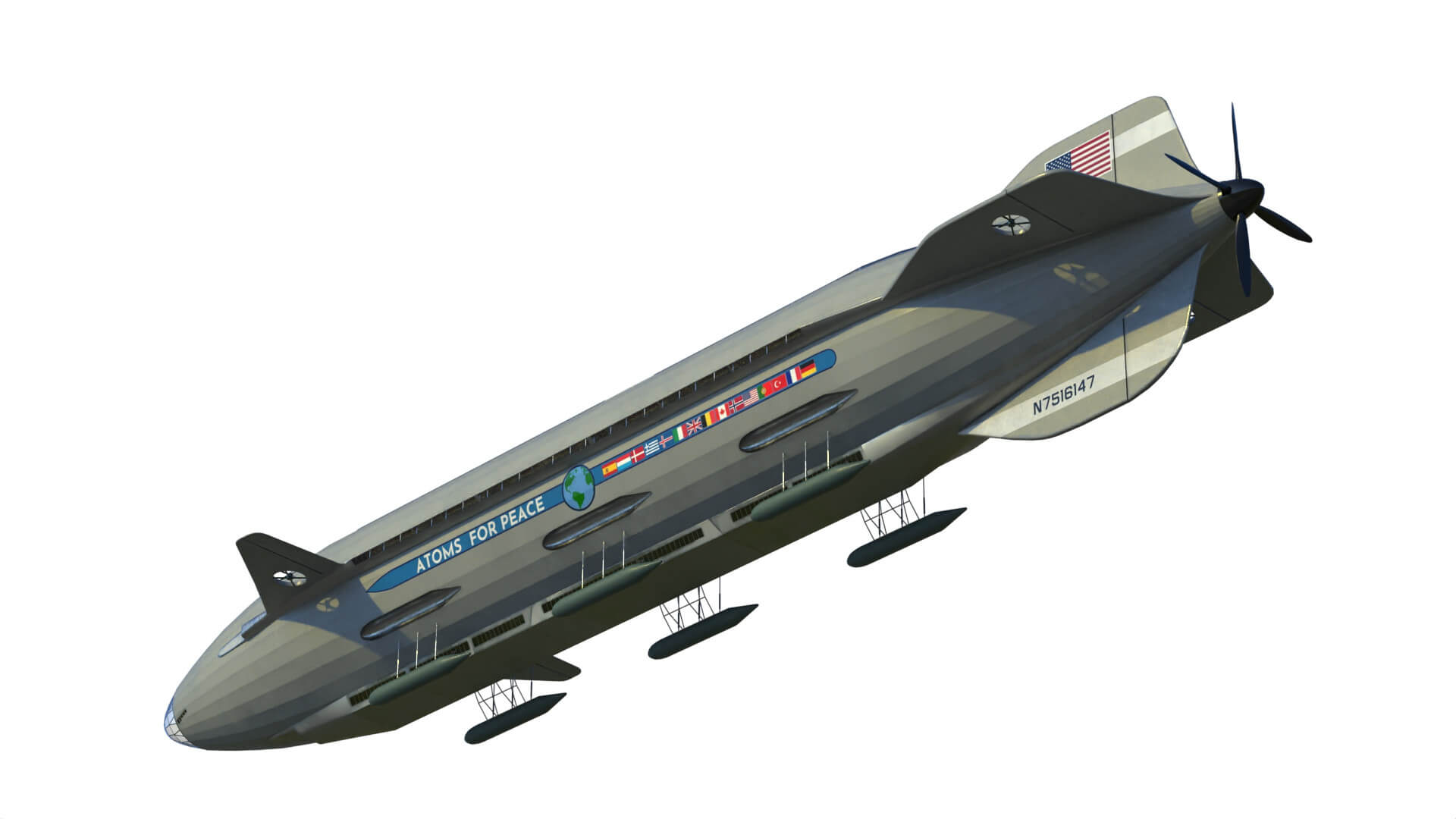 Atoms for Peace Dirigible - 3D Model by citizensnip