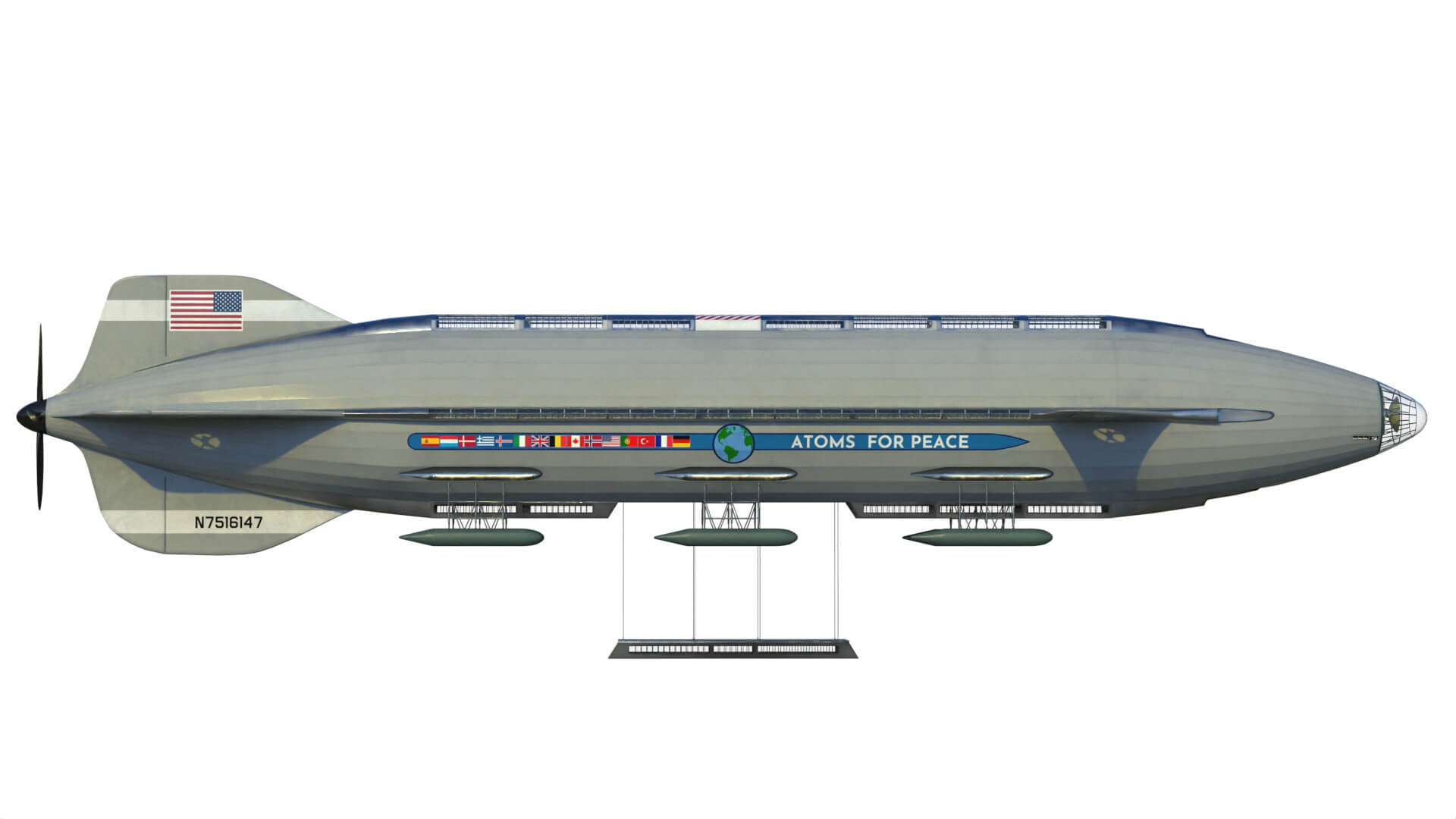 Atoms for Peace Dirigible - 3D Model by citizensnip