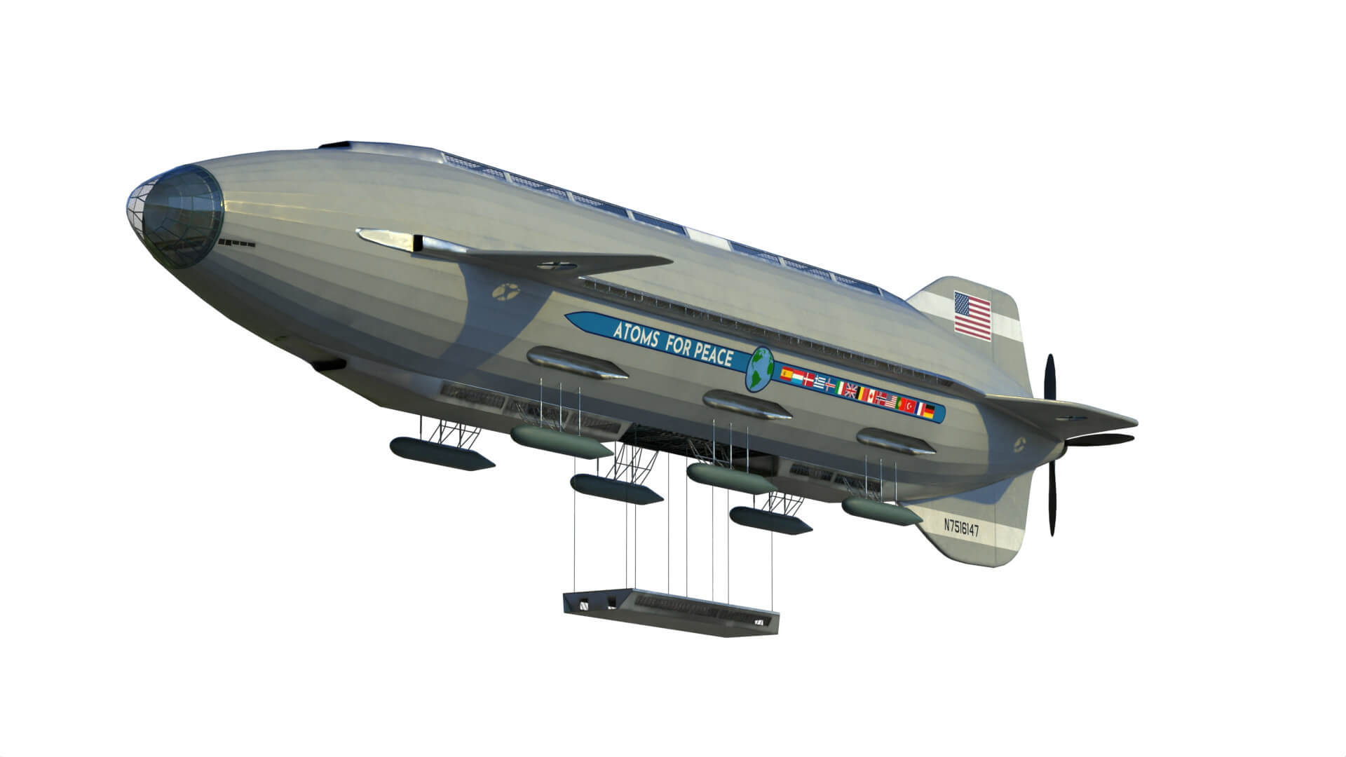 Atoms for Peace Dirigible - 3D Model by citizensnip