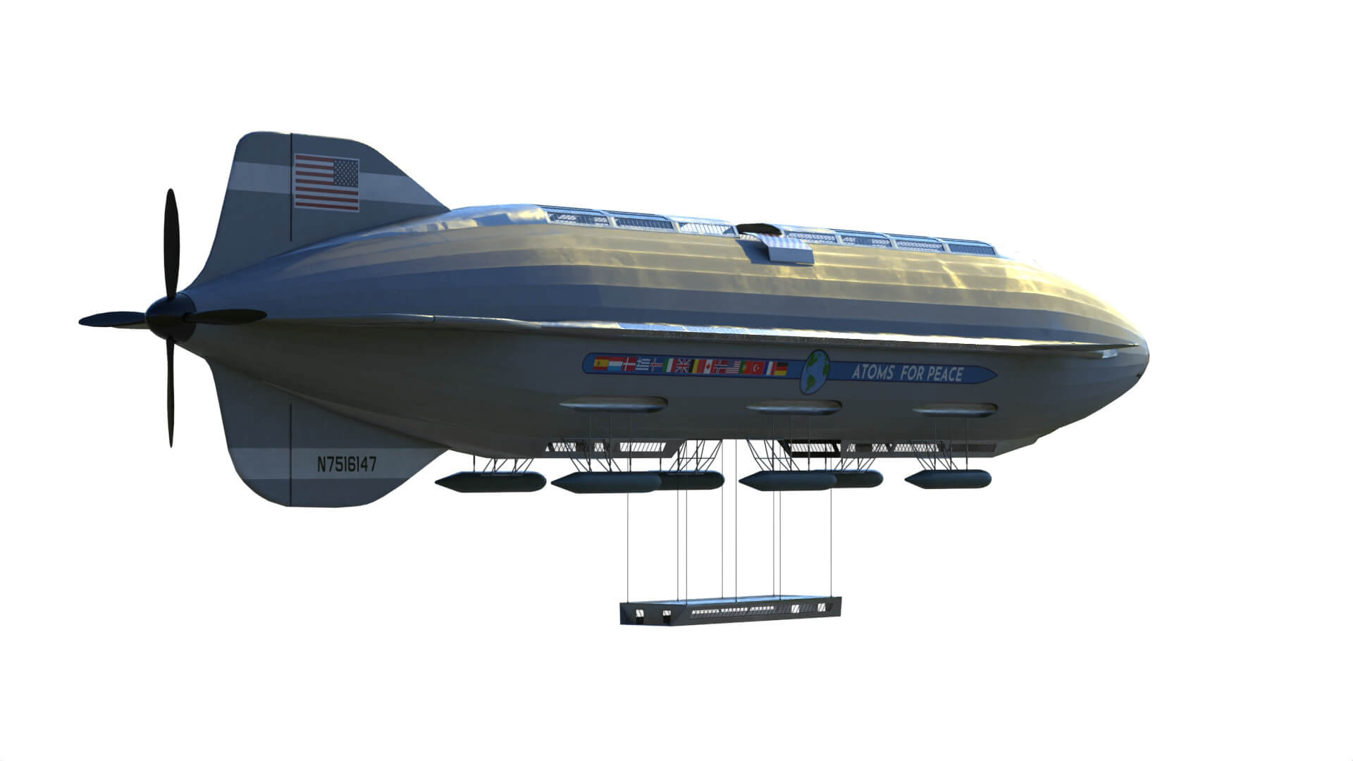 Atoms for Peace Dirigible - 3D Model by citizensnip